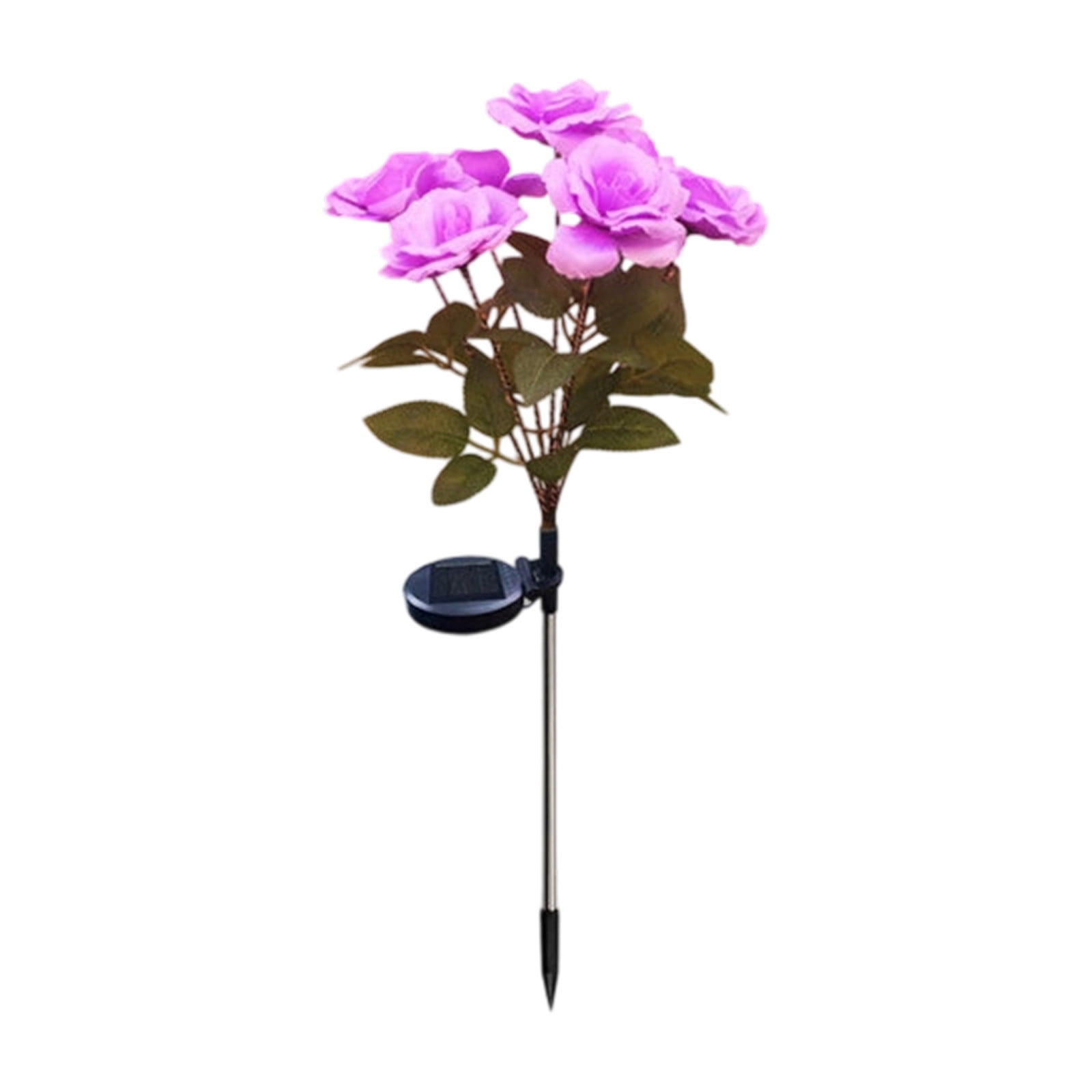 Bwomeauty Home Decor, 7 LED Solar Rose Flower Lights Outdoor Waterproof ...