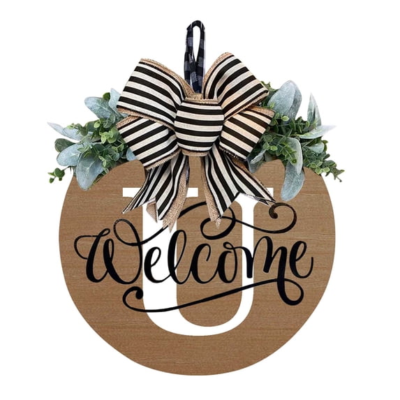 Bwomeauty Home Tools, 1 PC Last Name Year Round Front Door Wreath ...