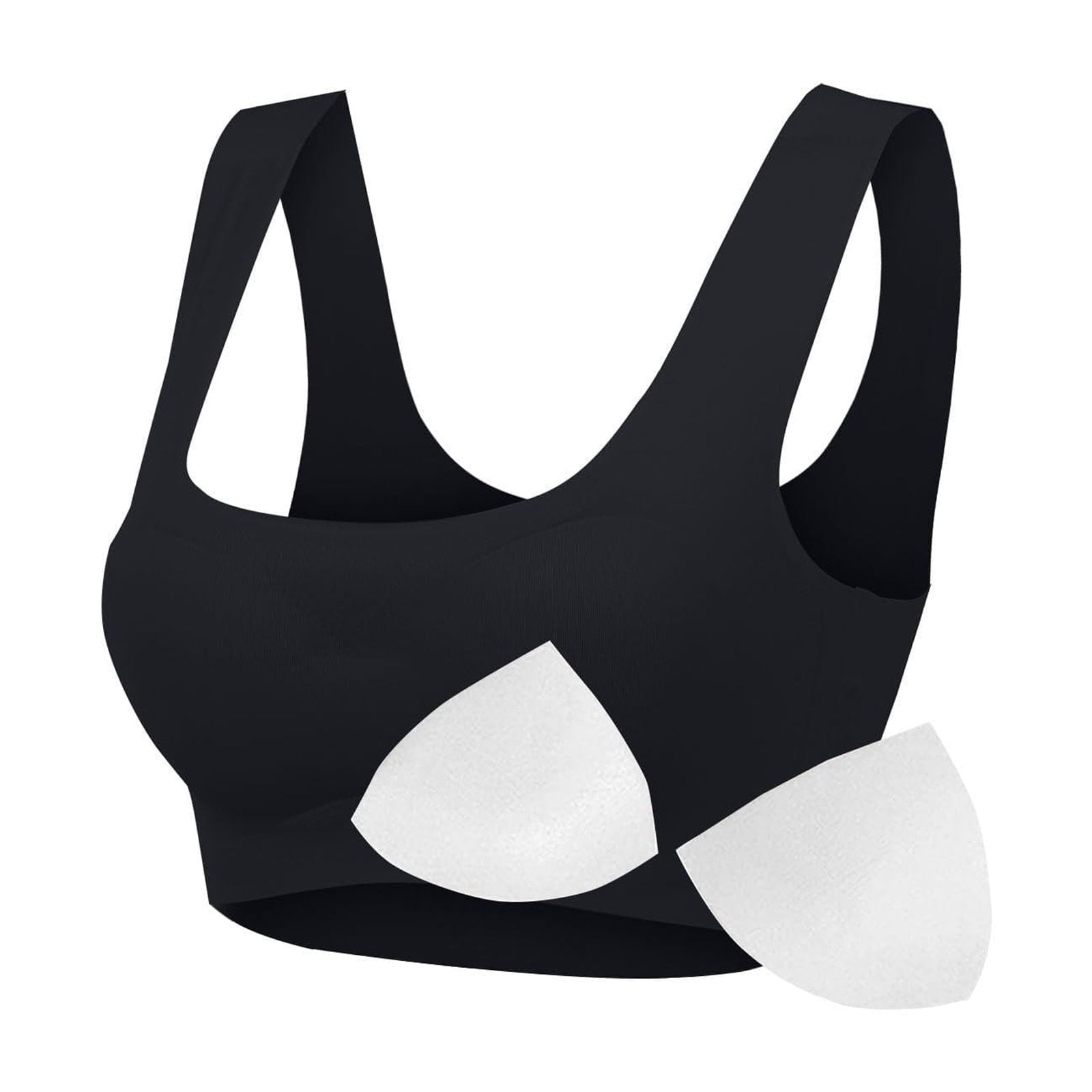 Bwomeauty Seamless Sports Bra for Women Wireless Supportive Bralettes ...
