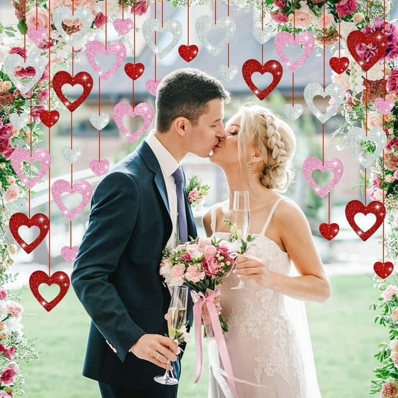 Bwomeauty Valentines Day Decorations, Wedding Supplies Day Flag Non ...