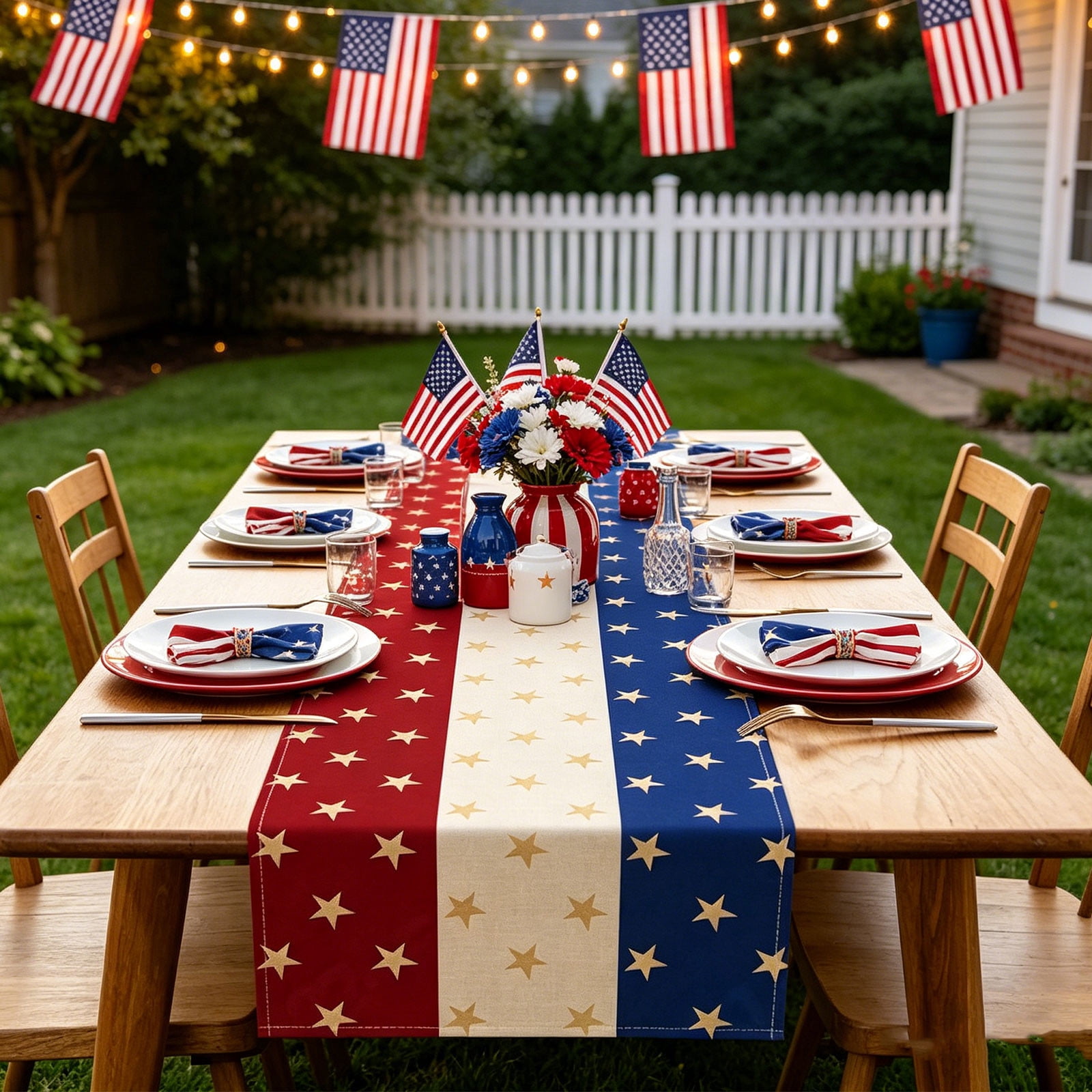 Bwomeauty Women Gifts, Linen Independence Day Tablecloth Waterproof And ...