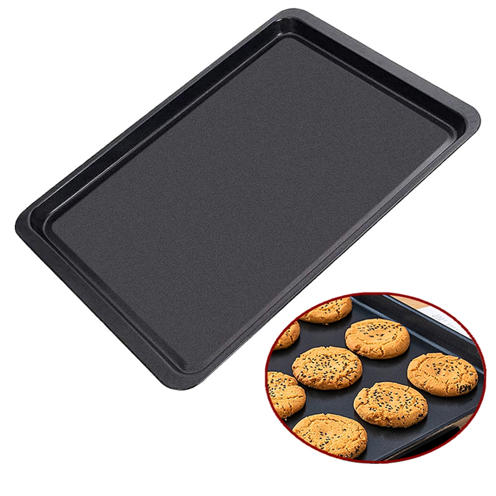 Bxaolu 1 Pack Rectangle Baking Pan, Non-Stick Steel Cake Pans for Oven ...