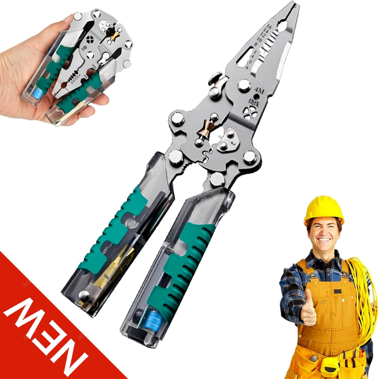 Bxaolu 17-In-1 Foldable Wire Stripper, 2025 New Screwdriver Wire ...