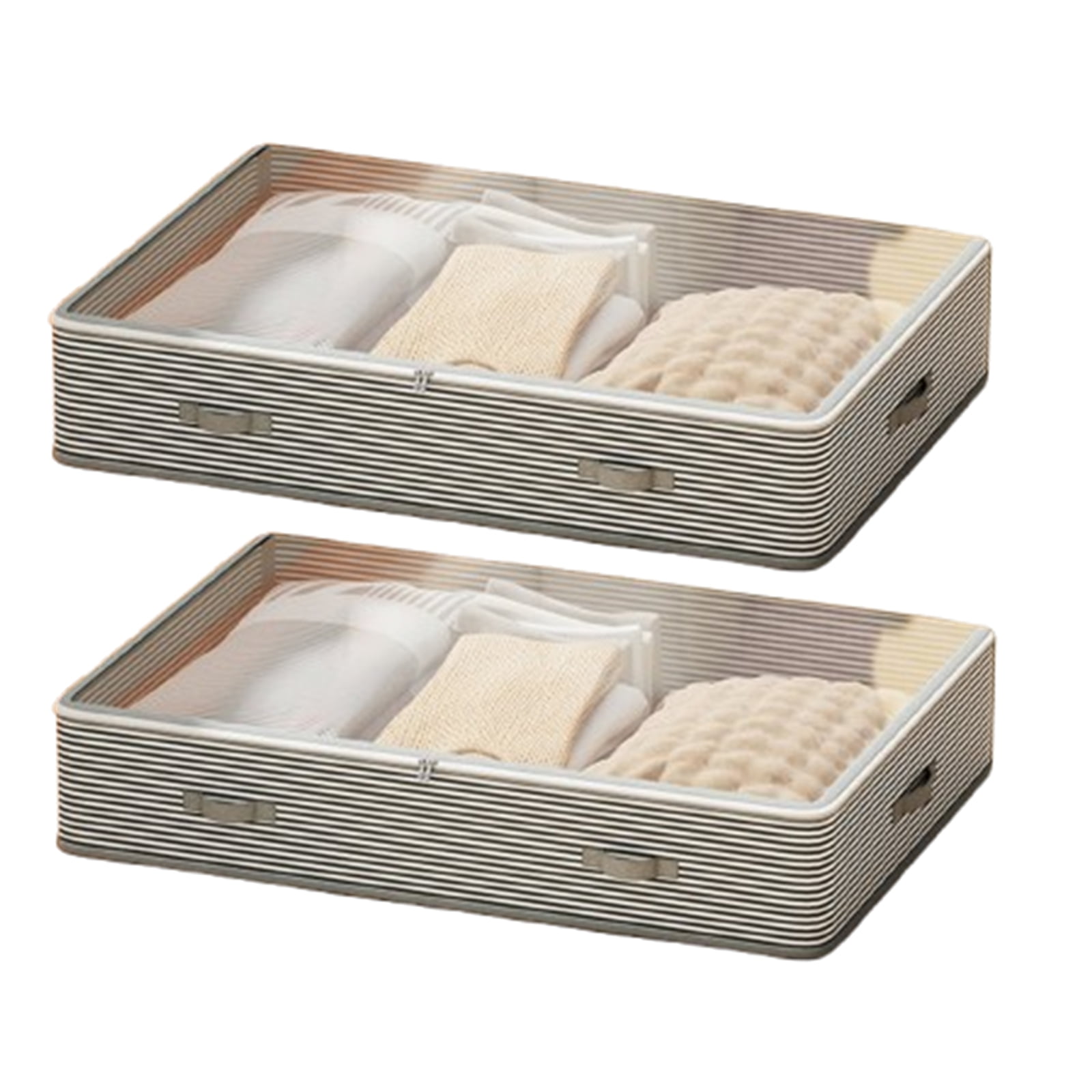 Bxaolu 2 Pack 55L Under Bed Storage Containers, Closet Organizers and ...