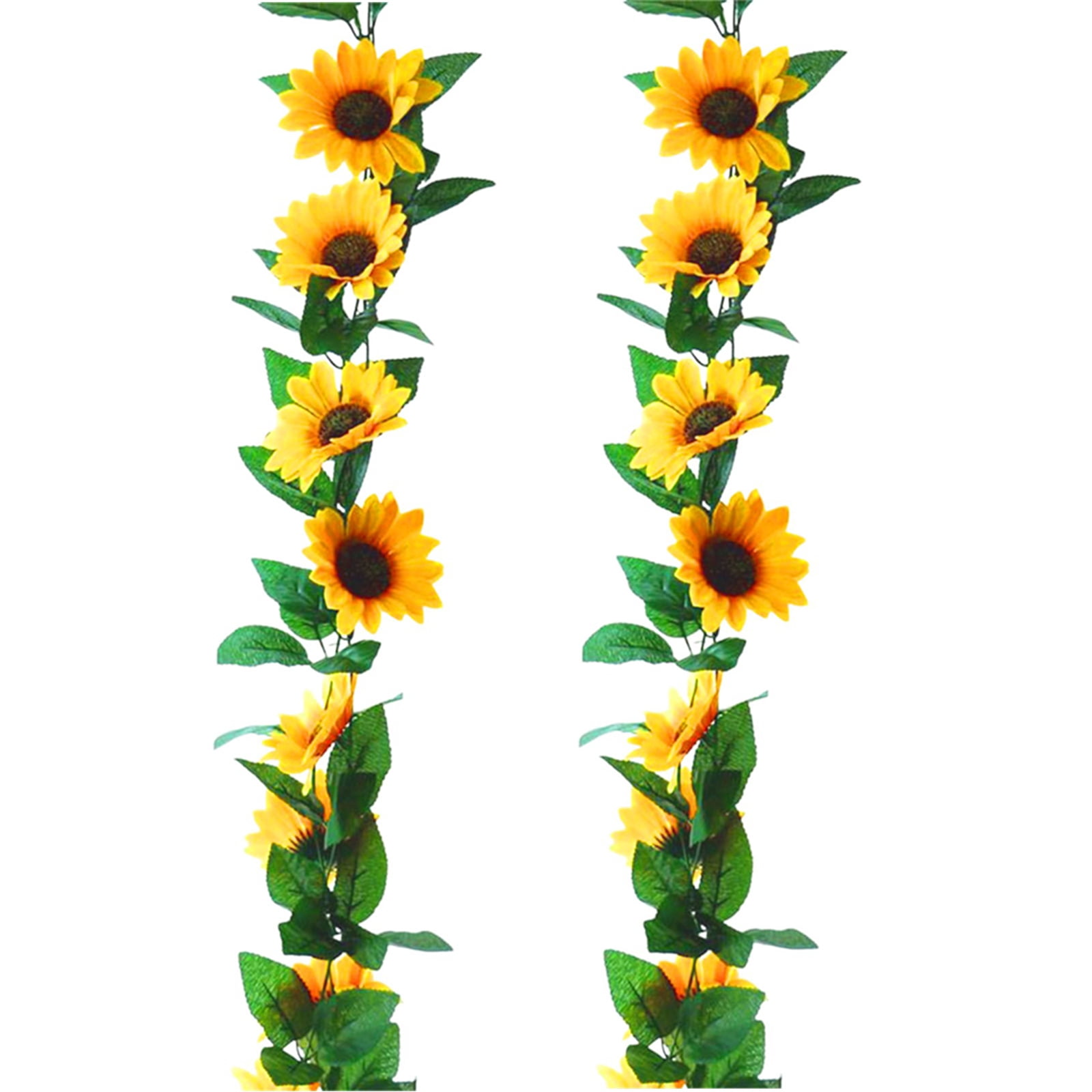 Bxaolu 2 Pack Artificial Sunflower Garland 7.6ft Sunflower Vines Fake ...