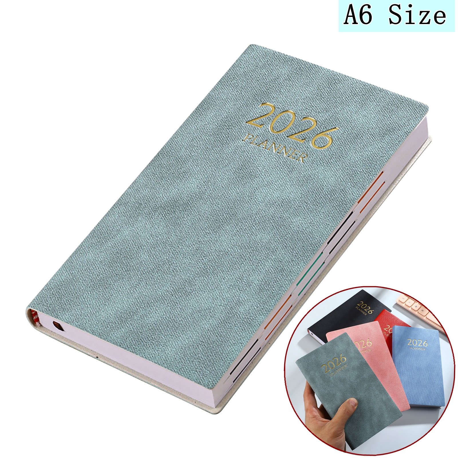 Bxaolu 2026 Pocket Daily Weekly Planner for Purse 3.85" x 7" - 12 Month ...