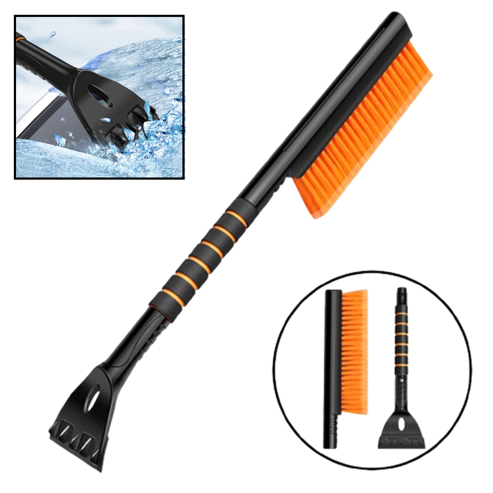 Bxaolu 25.59" Snow Brush and Ice Scrapers for Car Windshield ...