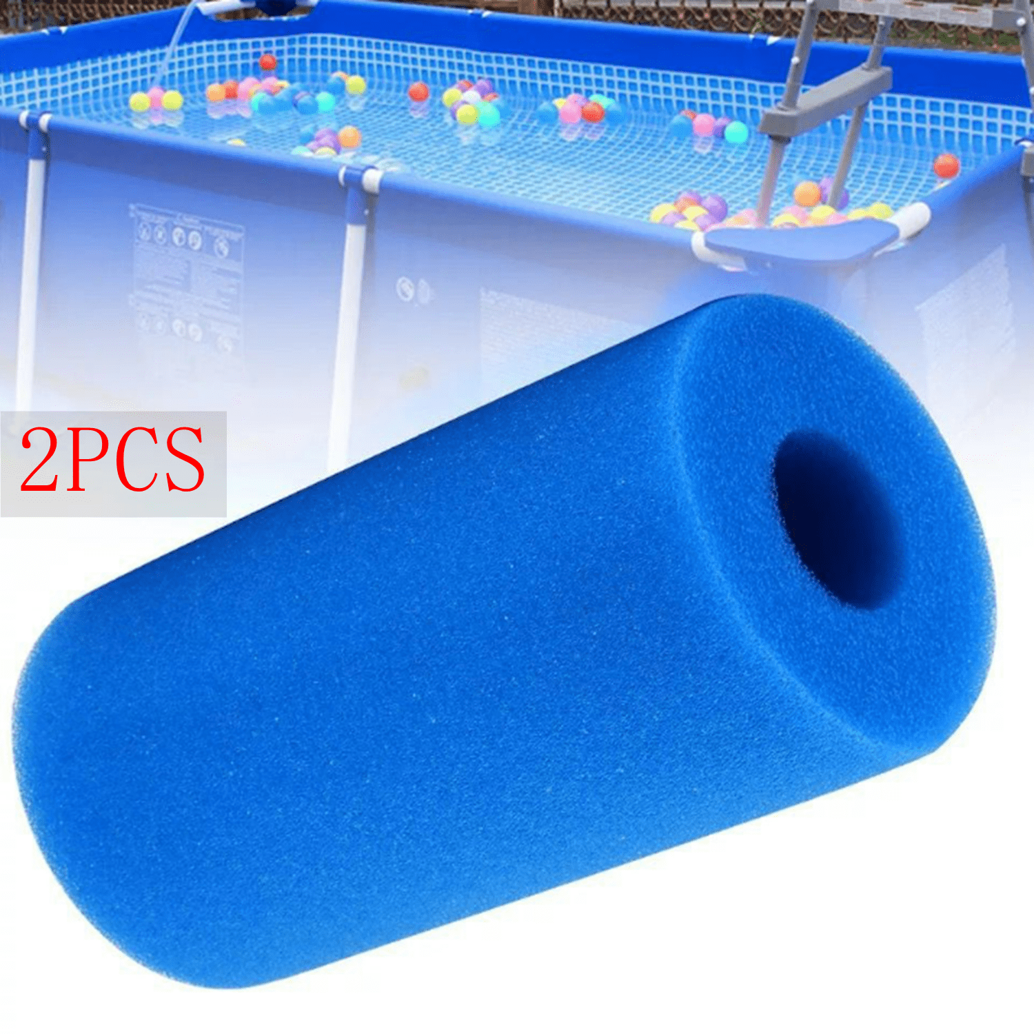 Bxaolu 2Pcs Pool Filter Sponge Foam Cartridge, Pool Cartridge Filter ...