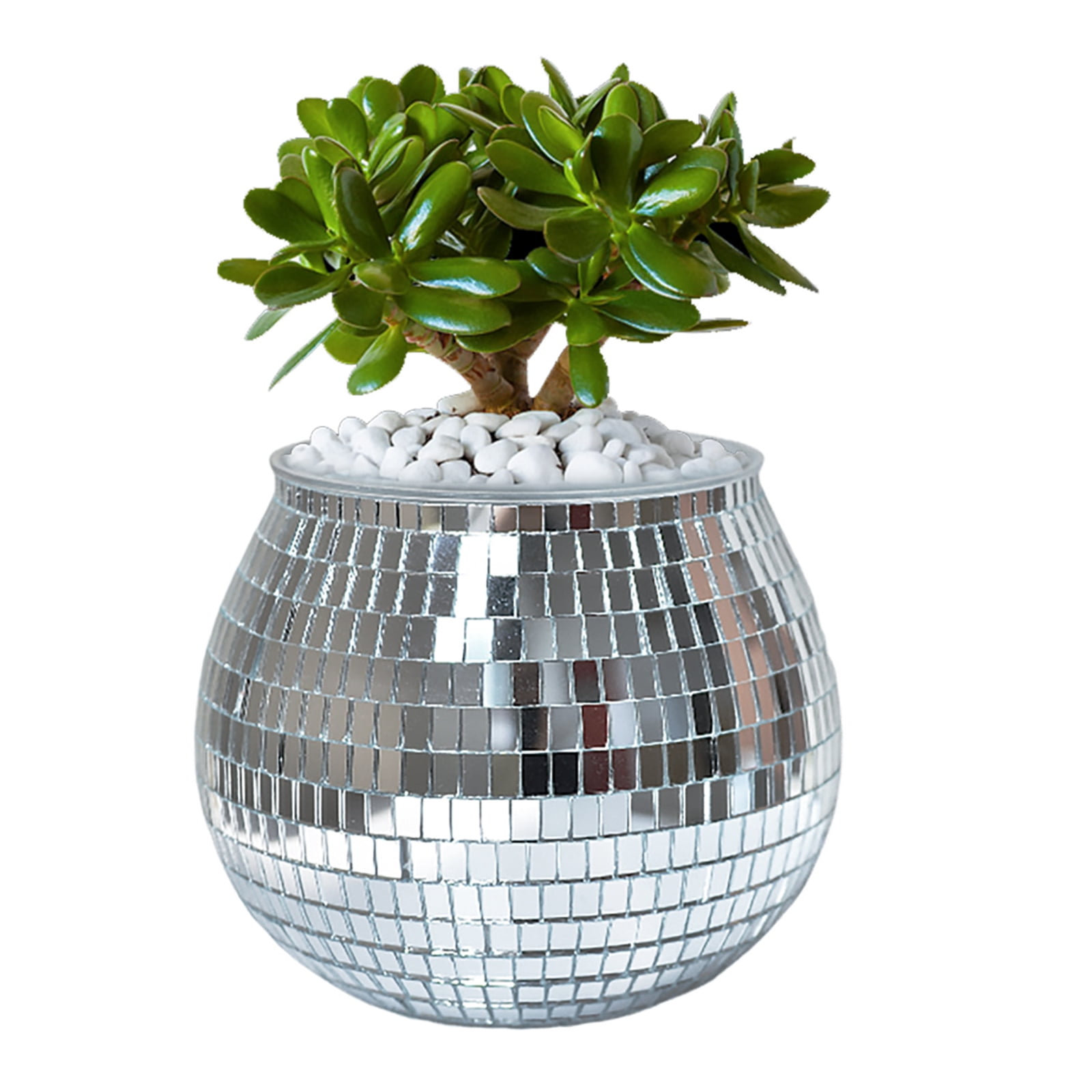 Bxaolu 3.95 Inch Small Silver Color Plastic Vase for Stunning Floral ...