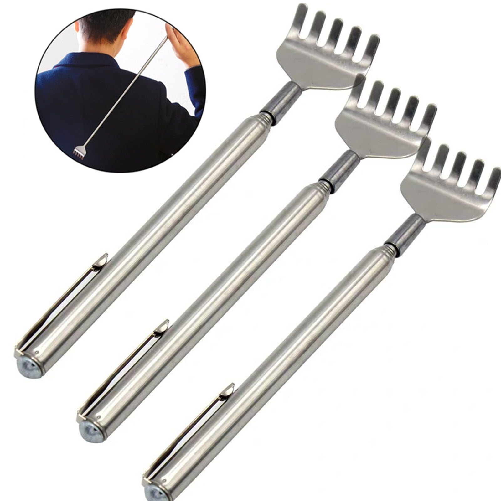 Bxaolu 3 Pack Extendable Back Scratcher for Men Women Portable ...