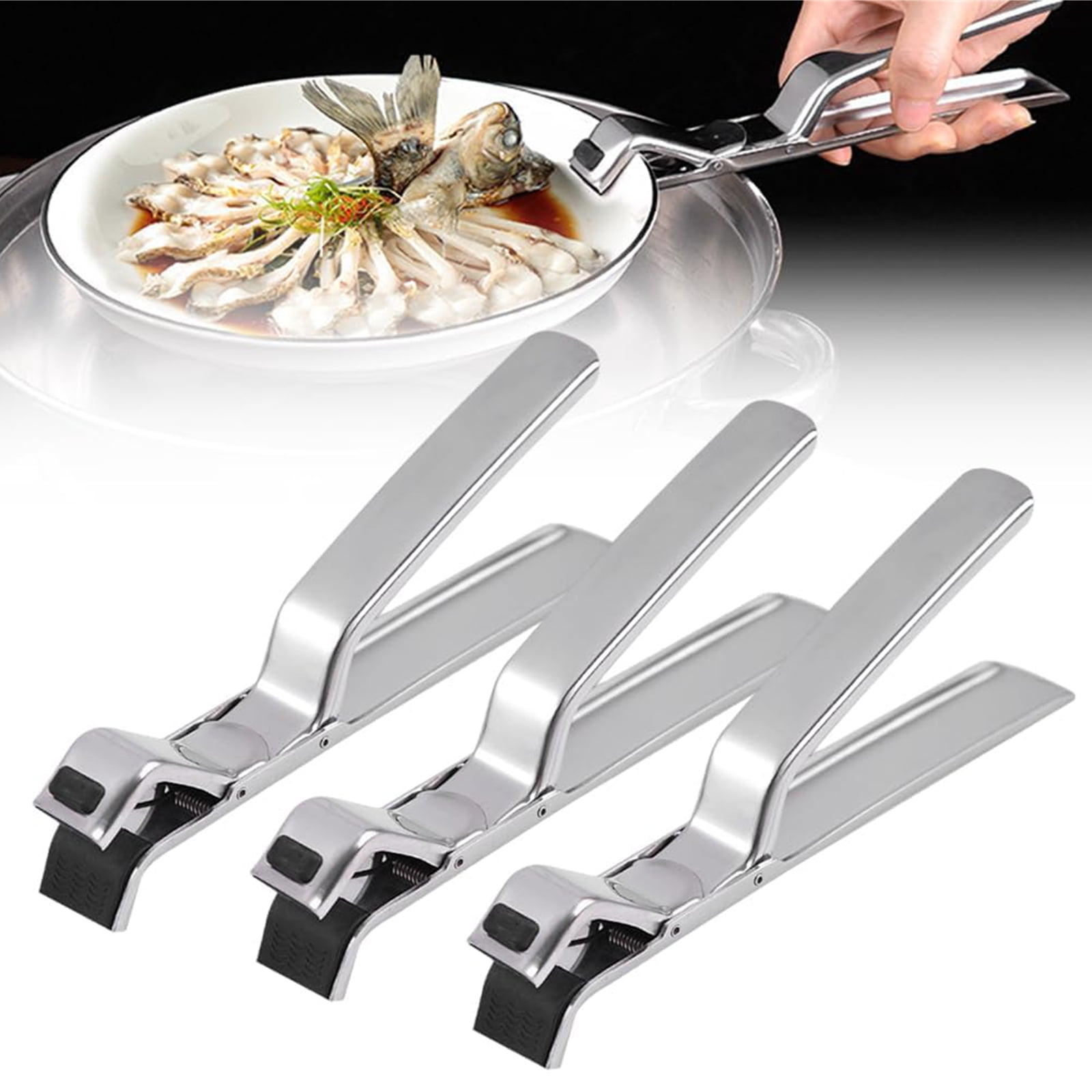 Bxaolu 3PCS Hot Plate Grippers, Multi-Function Anti-Scald Bowl Clip for ...