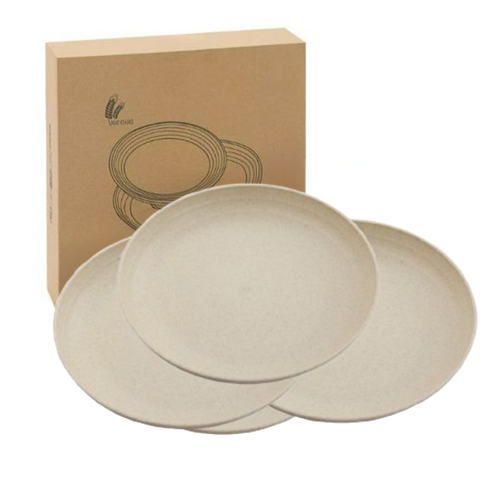 Bxaolu 4 PACK 5.9" wheat straw plates, Unbreakable Deep Dinner Plates ...