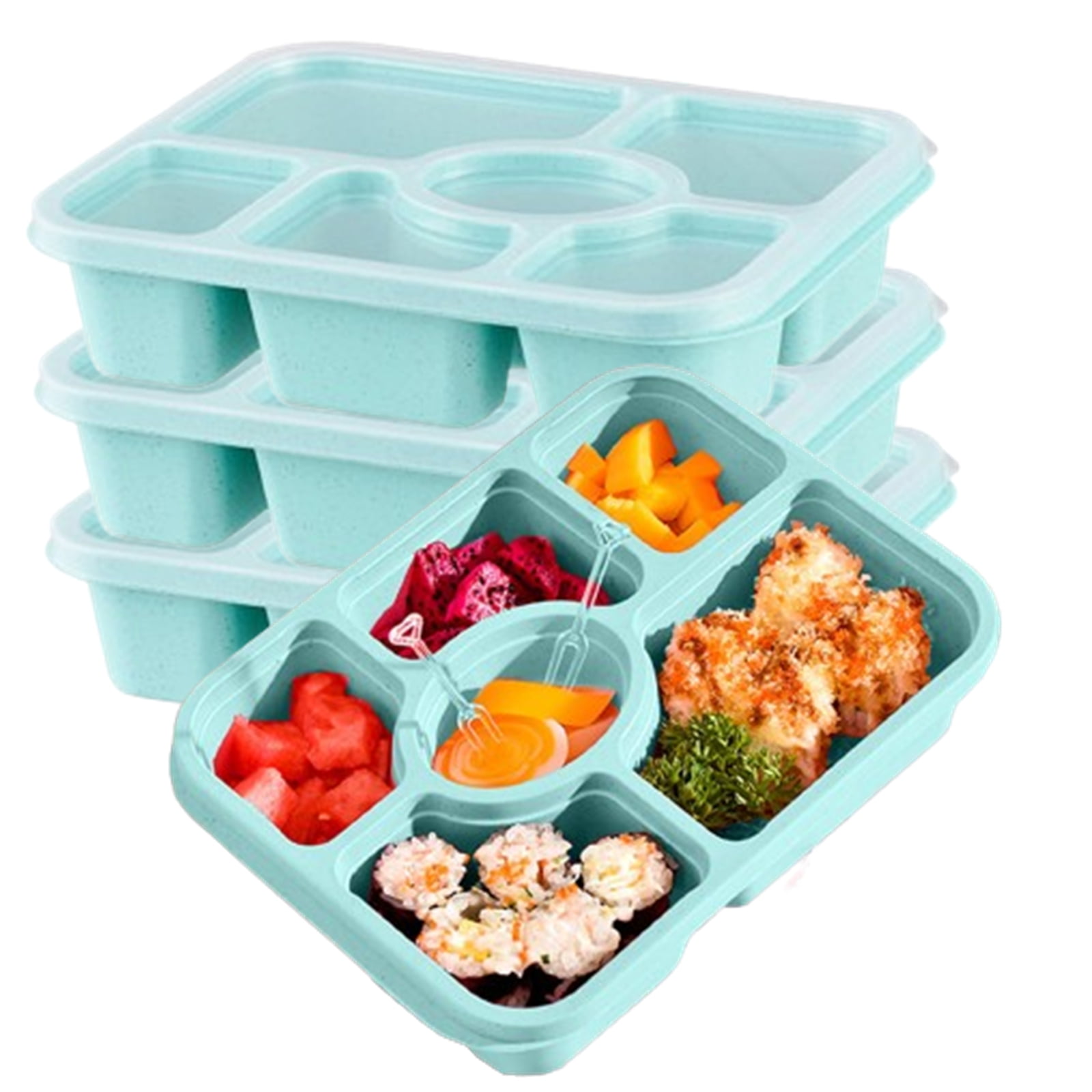 Bxaolu 4 Pack Bento Box Adult, Bento Lunch Box Containers with 6 ...