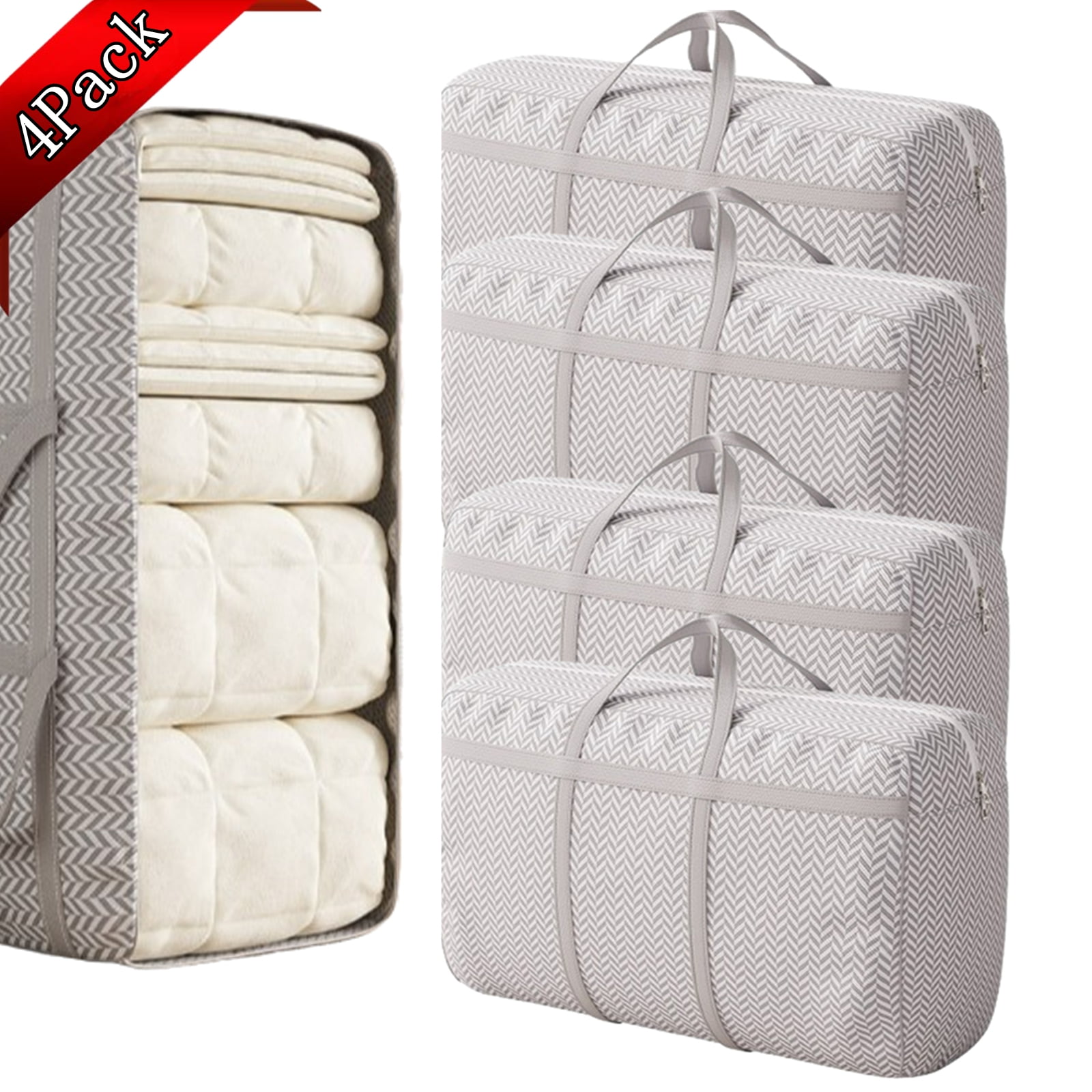 Bxaolu 4 Pack Moving and Storage Bags, Heavy Duty, Alternative to ...