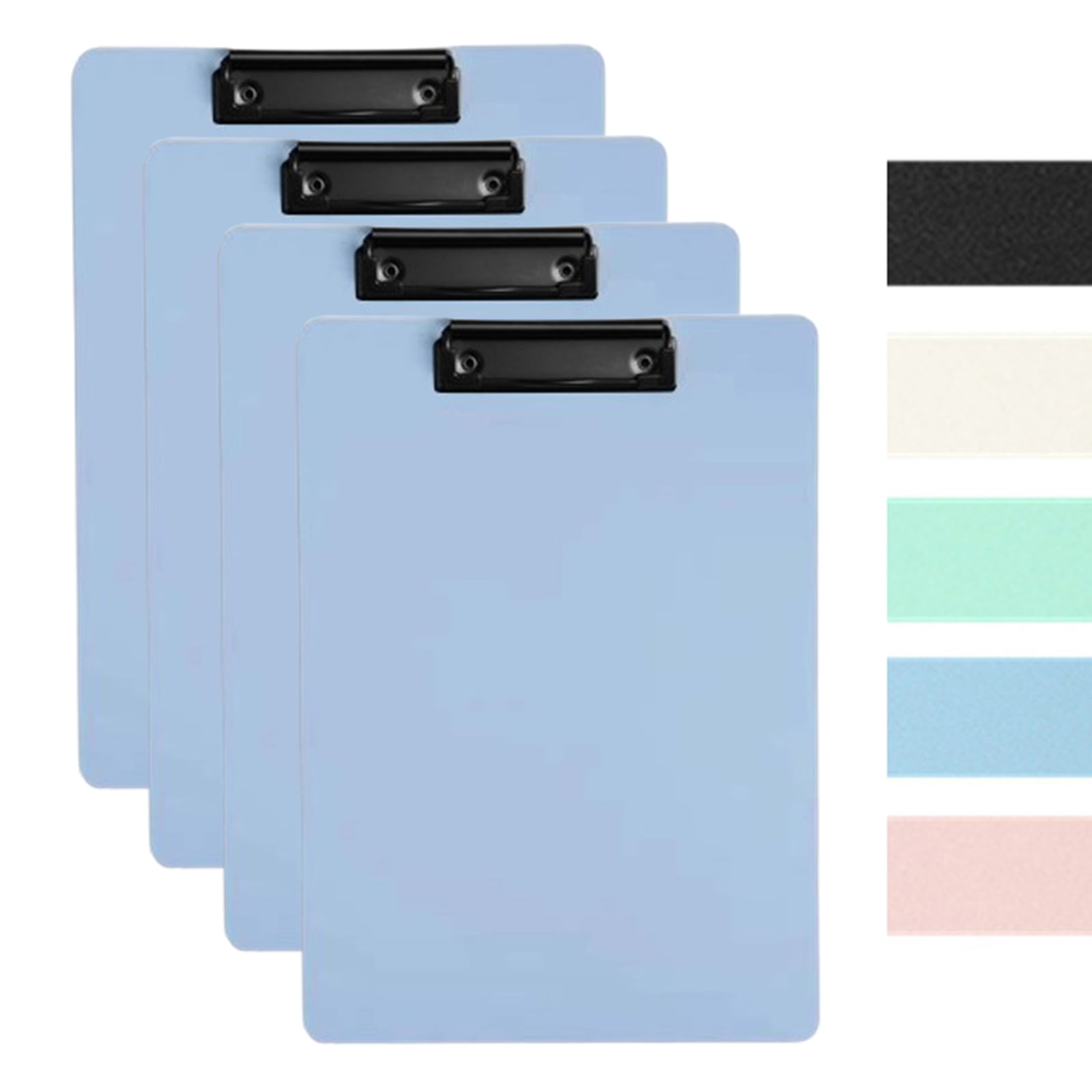 Bxaolu 4-Pack Plastic Clipboard, A5 Size, Clipboard Plastic, Low ...