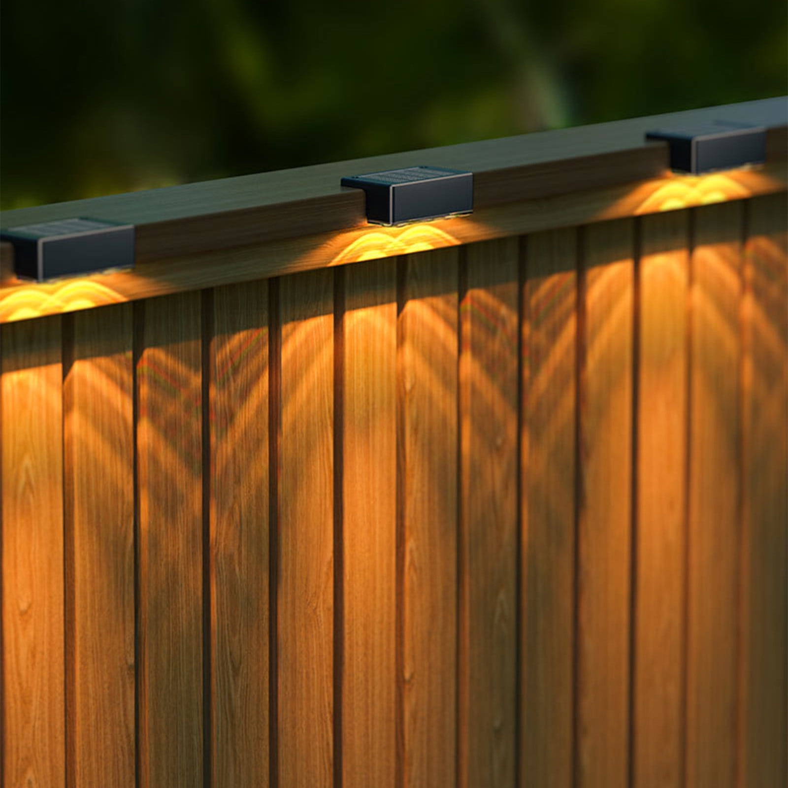 Bxaolu 4 Pack, Step Lights Waterproof LED Solar Power Outdoor Fence ...