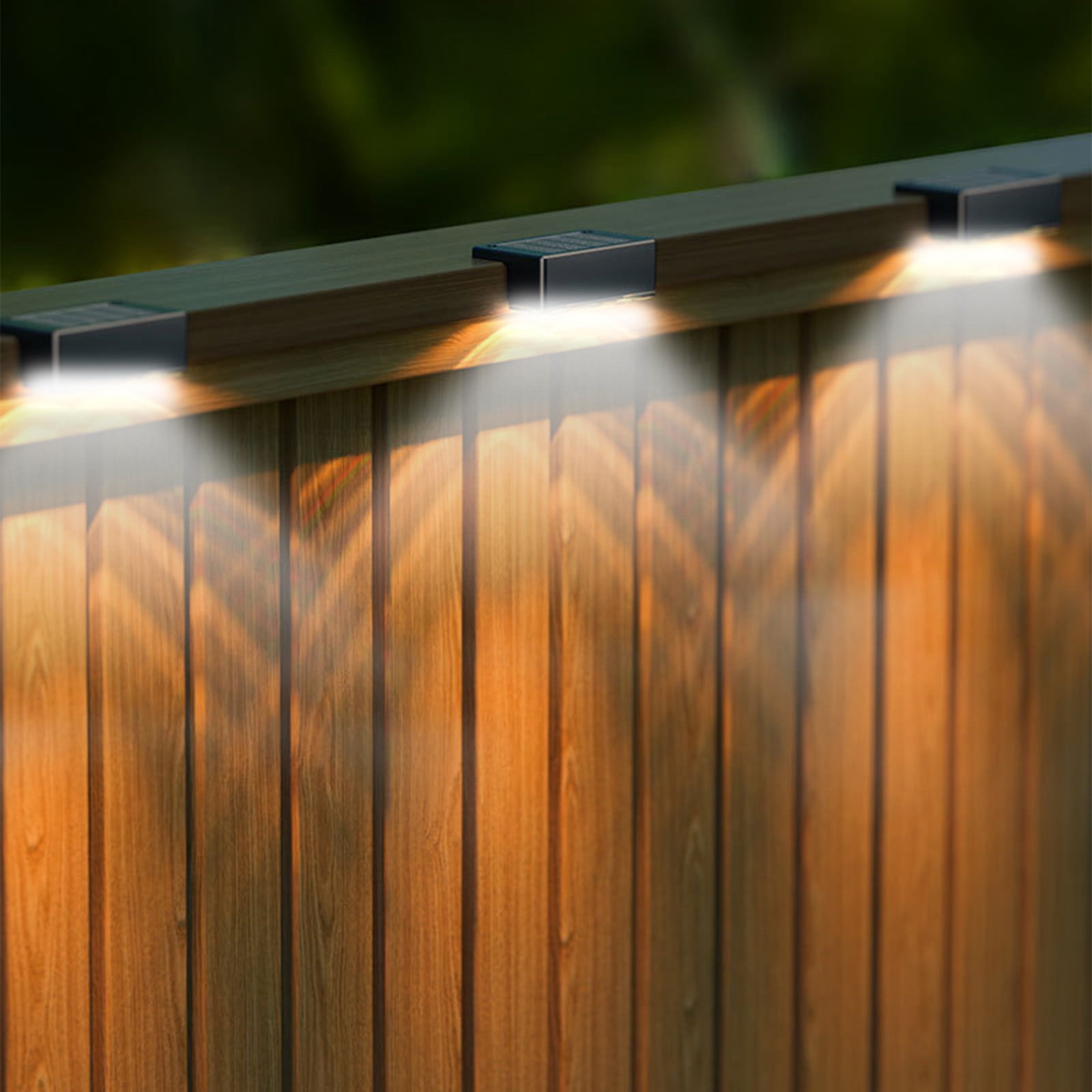 Bxaolu 4 Pack, Step Lights Waterproof LED Solar Power Outdoor Fence ...