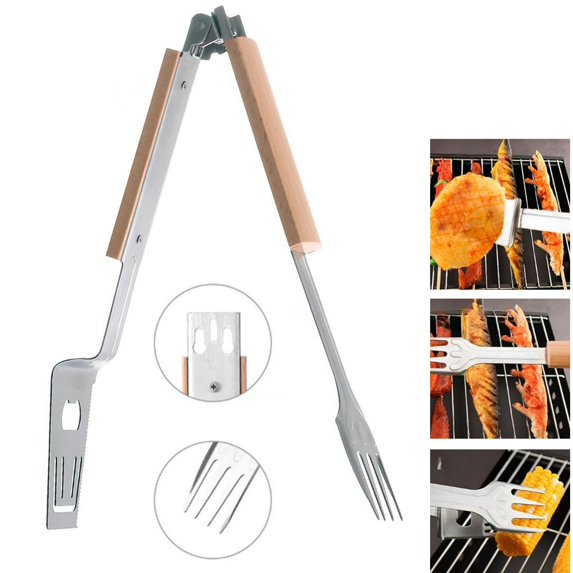 Bxaolu 5-in-1 Grill Spatula with Knife, Fork, Tenderizer, Bottle Opener ...