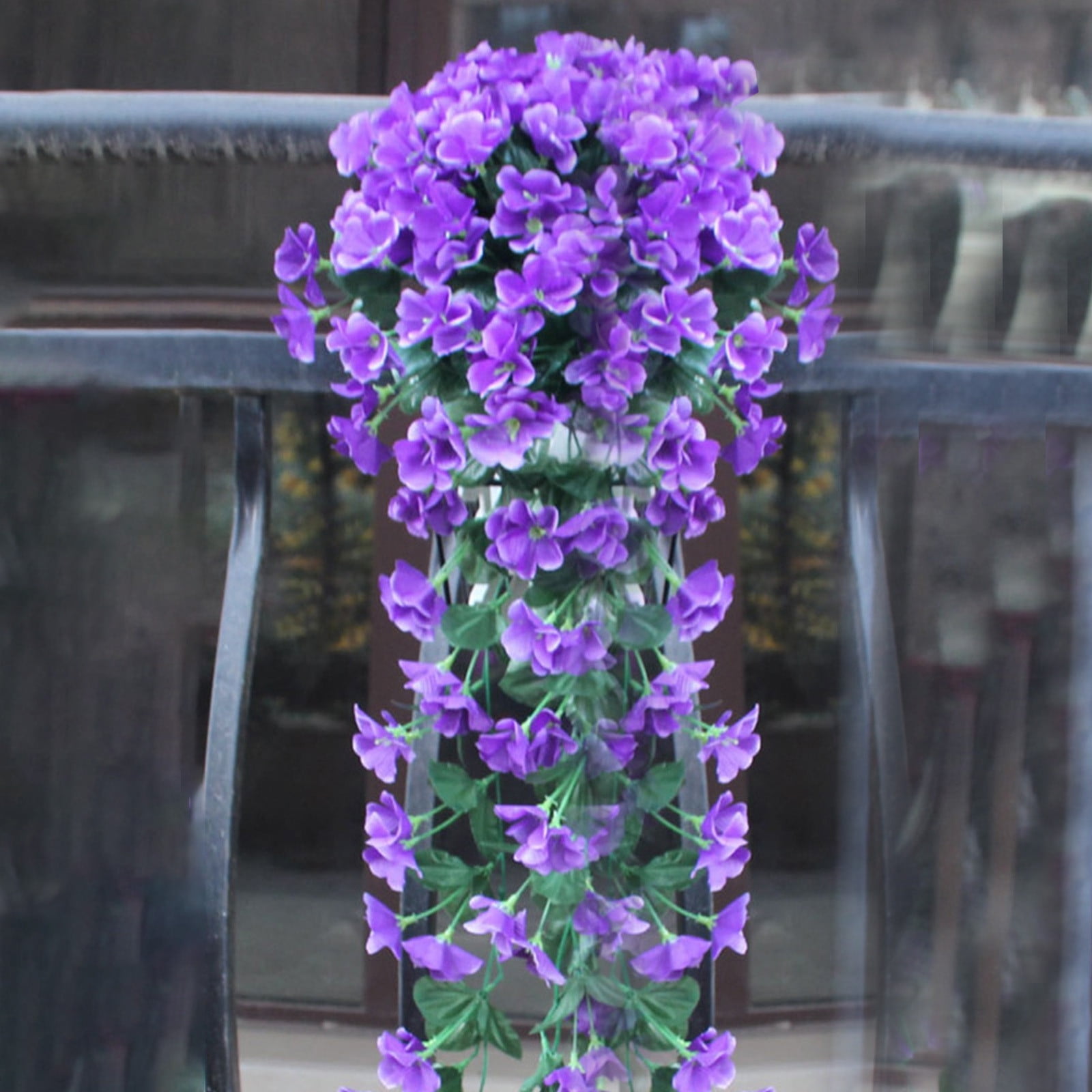 Bxaolu Artificial Hanging Flowers Outdoor Faux Plants Spring Decor Fake ...