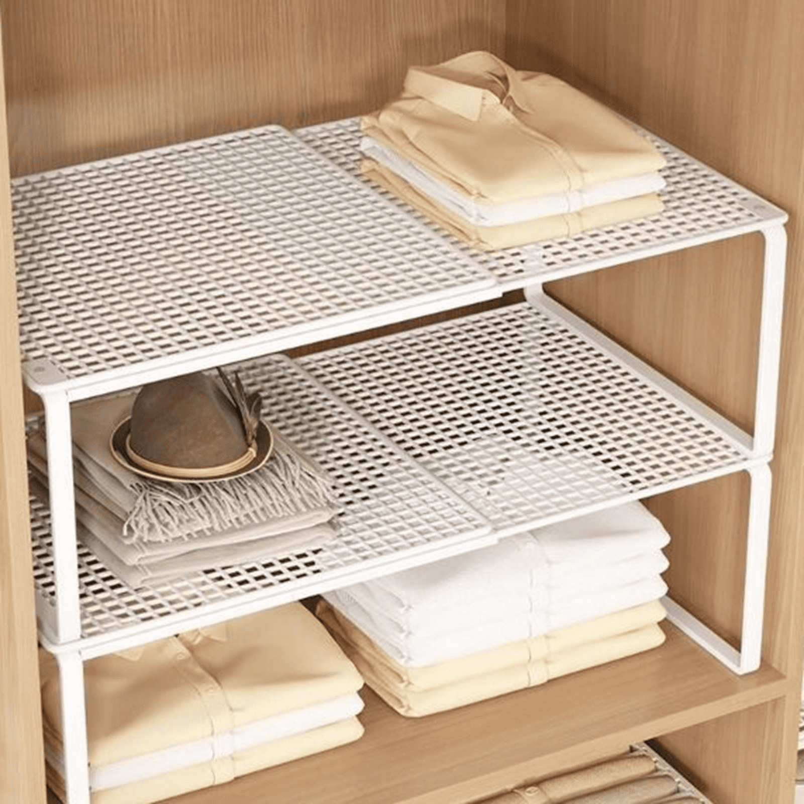 Bxaolu Cabinet Storage Shelf Rack, Expandable Metal Rustproof Kitchen ...