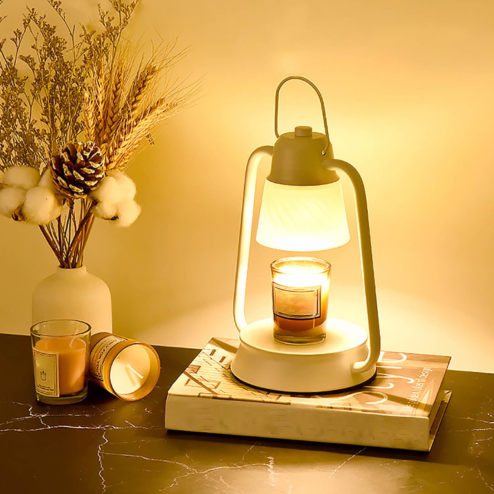 Bxaolu Candle Warmer Lamp Dimmable Electric Metal Top Down Light Heat ...