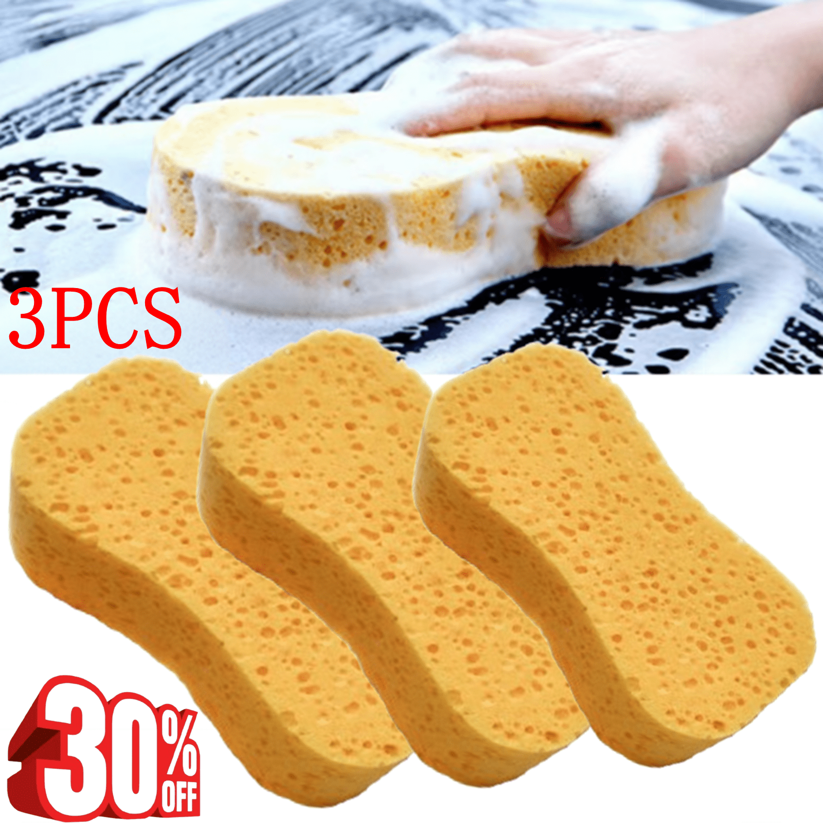 Bxaolu Car Wash Sponge, Large All Purpose Sponges for Cleaning, 2.4in ...