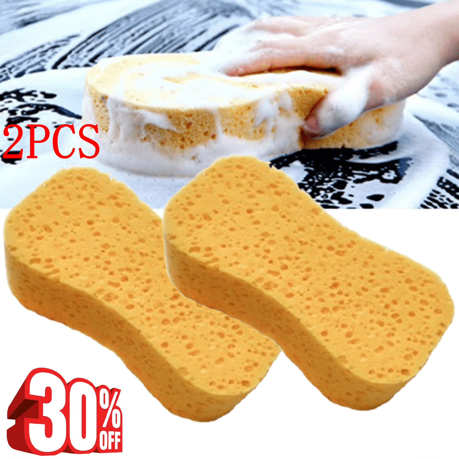 Bxaolu Car Wash Sponge, Large All Purpose Sponges for Cleaning, 2.4in ...