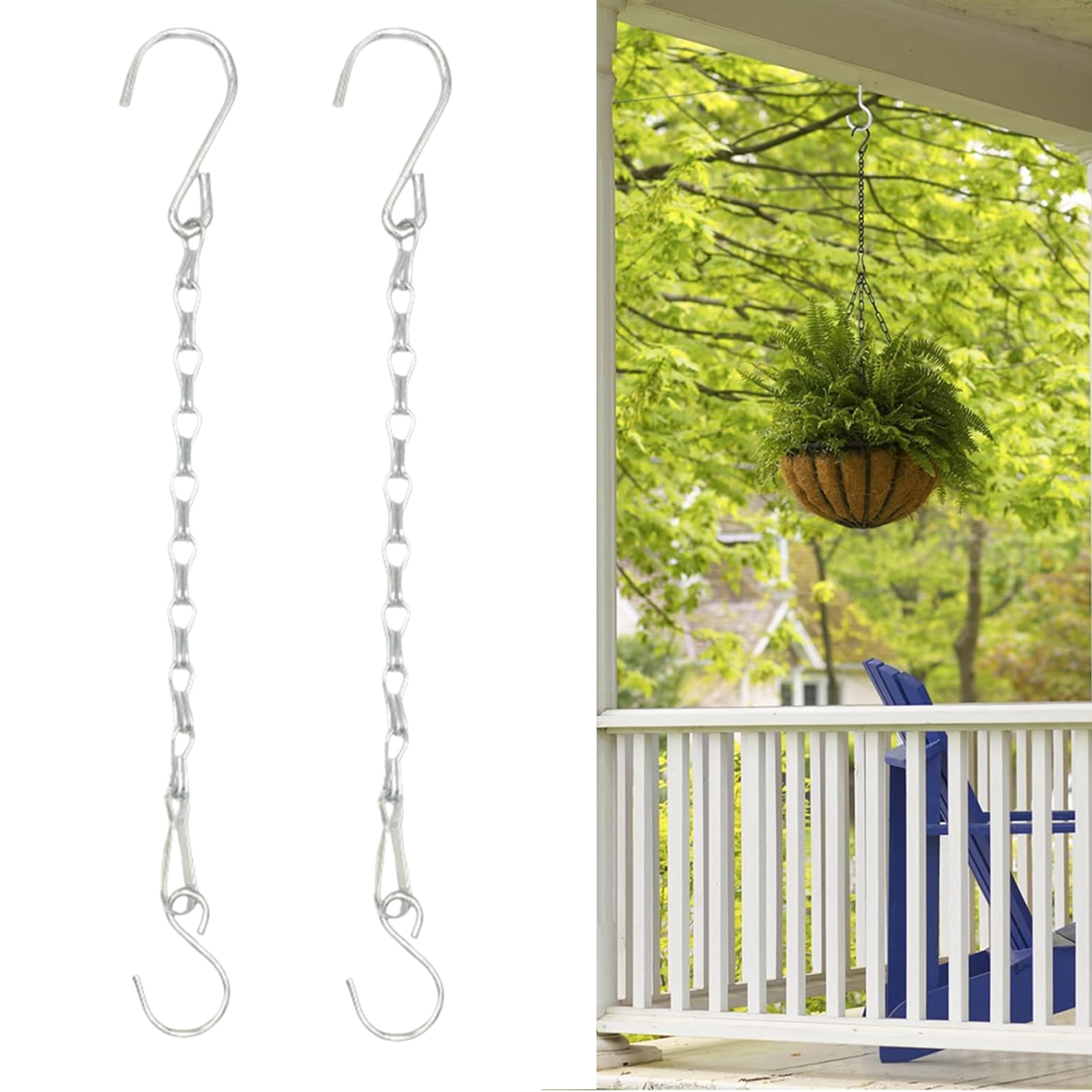 Bxaolu Chain for Hanging Plants,11 Inch Silver Hanging Chain, Small ...