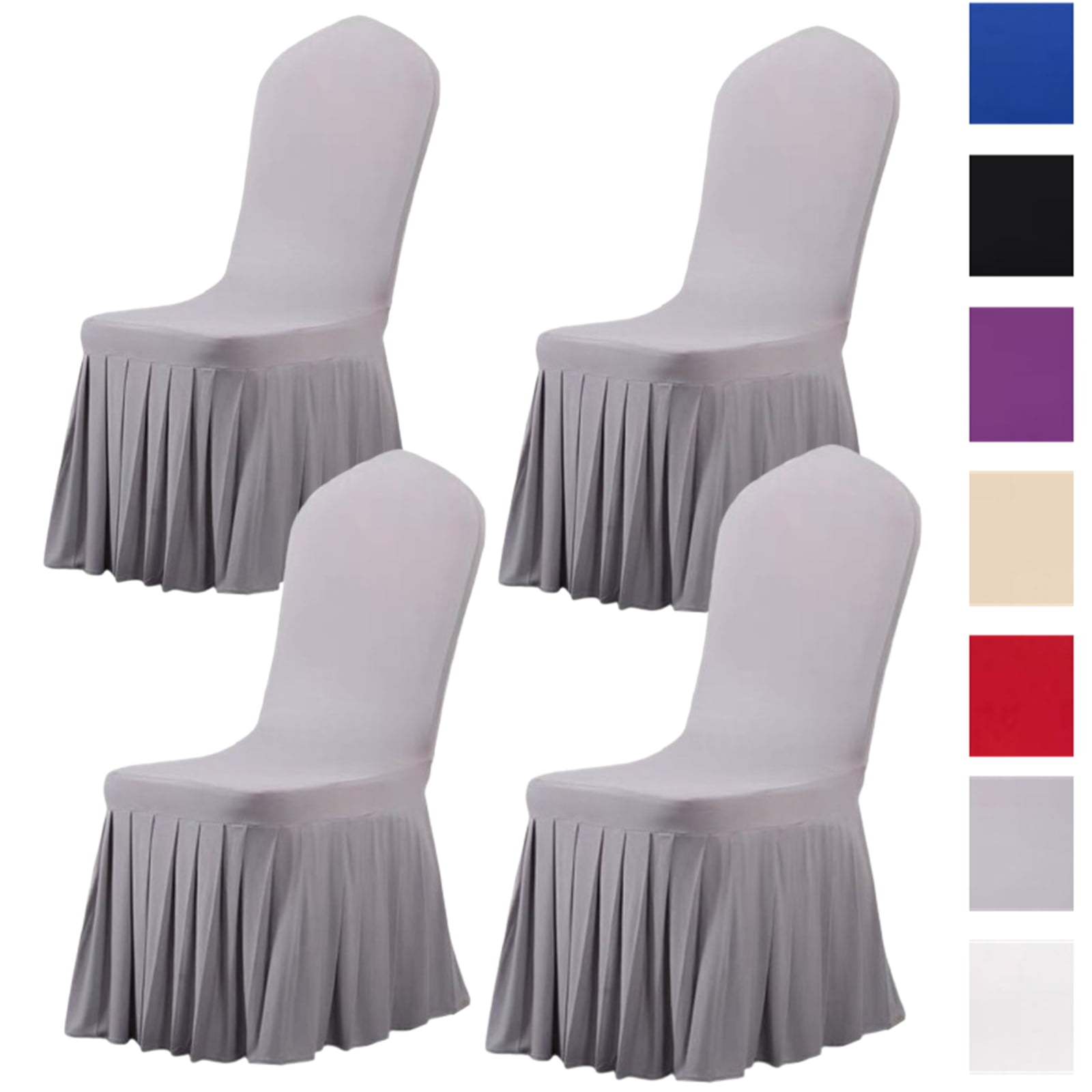 Bxaolu Chair Covers for Dining Room Set of 4 Stretch Chair Slipcovers ...