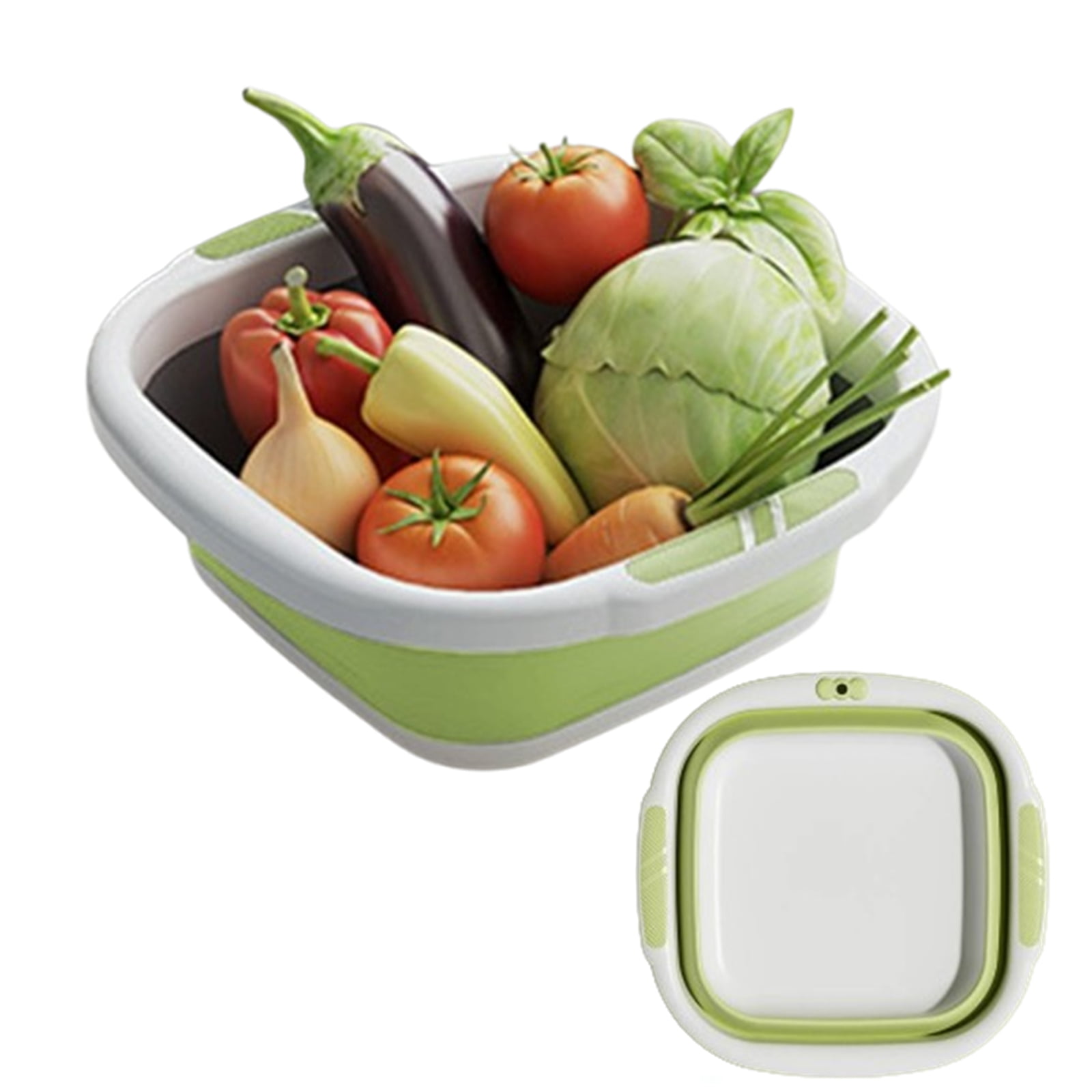 Bxaolu Collapsible Plastic Wash Basin 5L(1.4 Gallon), Kitchen Floding ...