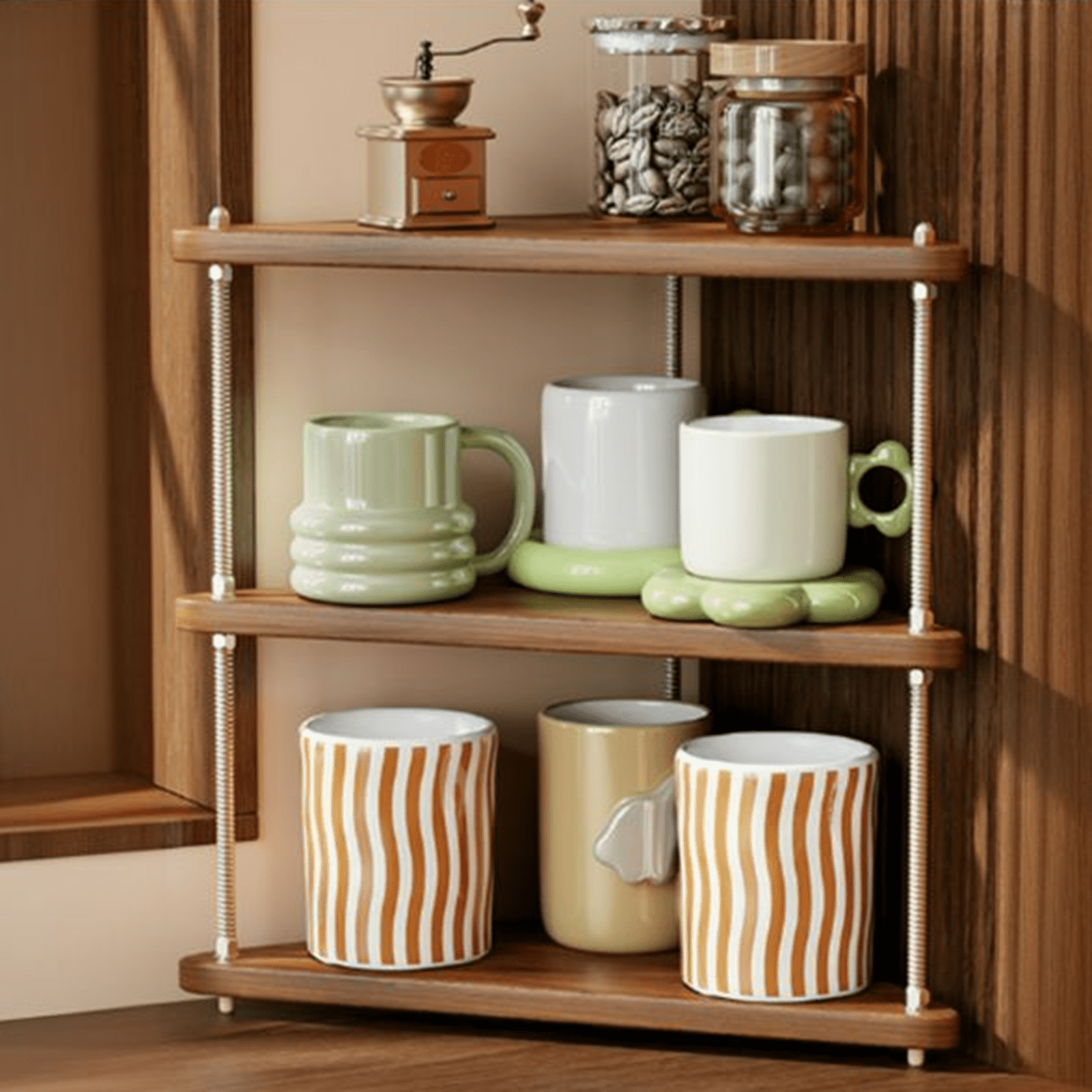 Bxaolu Desktop Corner Stand Shelf for Storage, 3 Tier Corner Shelf ...