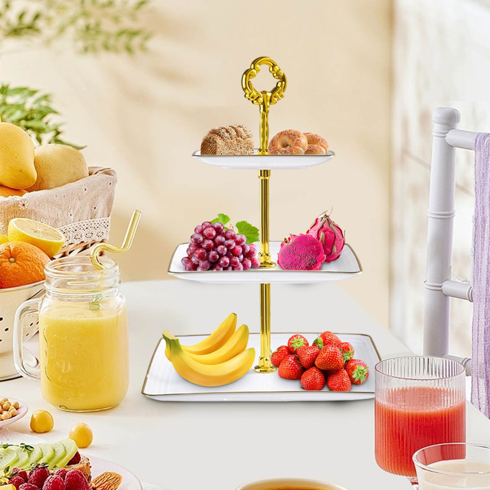 Bxaolu Dessert Cupcake Stand, Pastry Serving Stand, 3 Tier Cup Cake ...