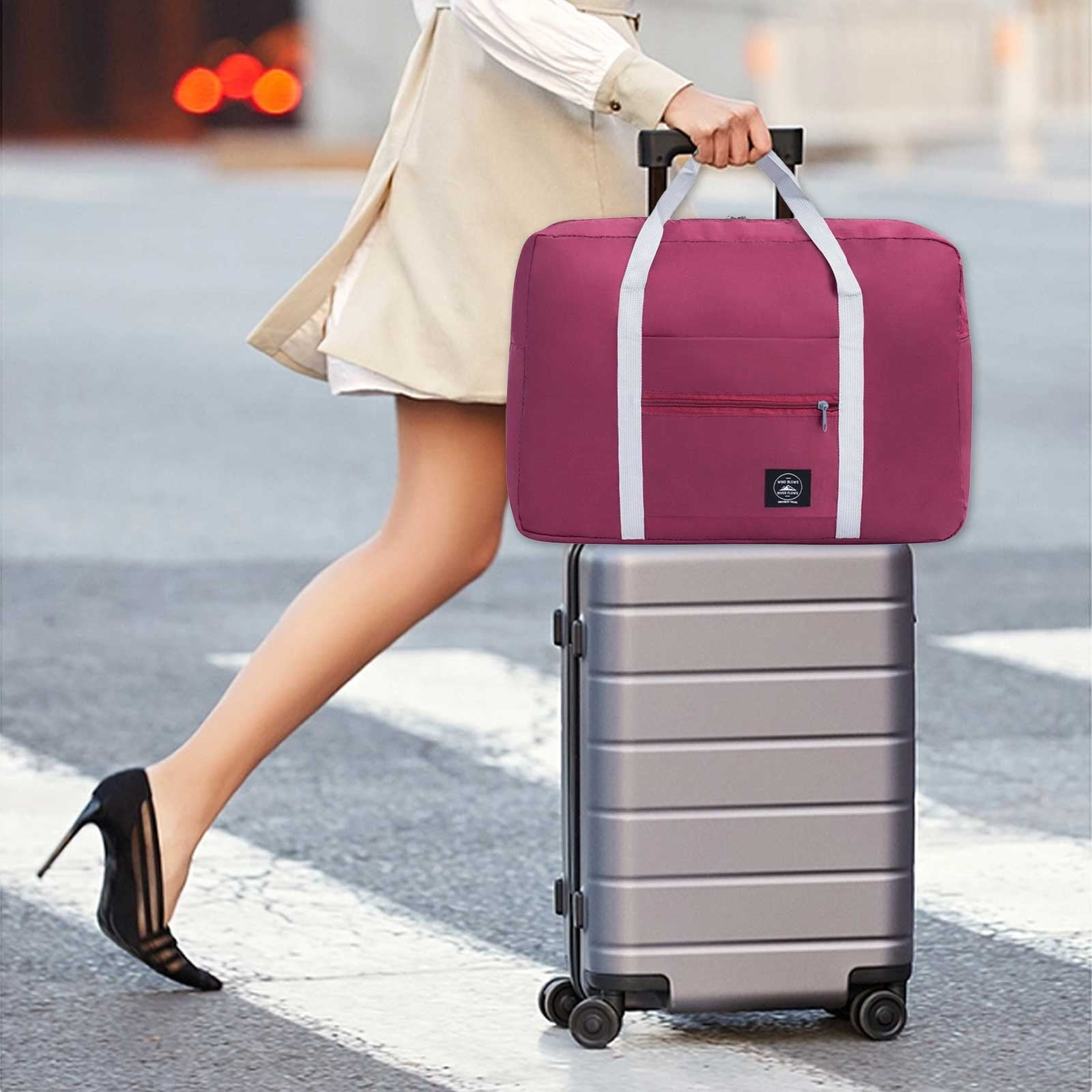 Bxaolu Foldable Travel Duffel Bag Tote Carry on Luggage Duffle ...