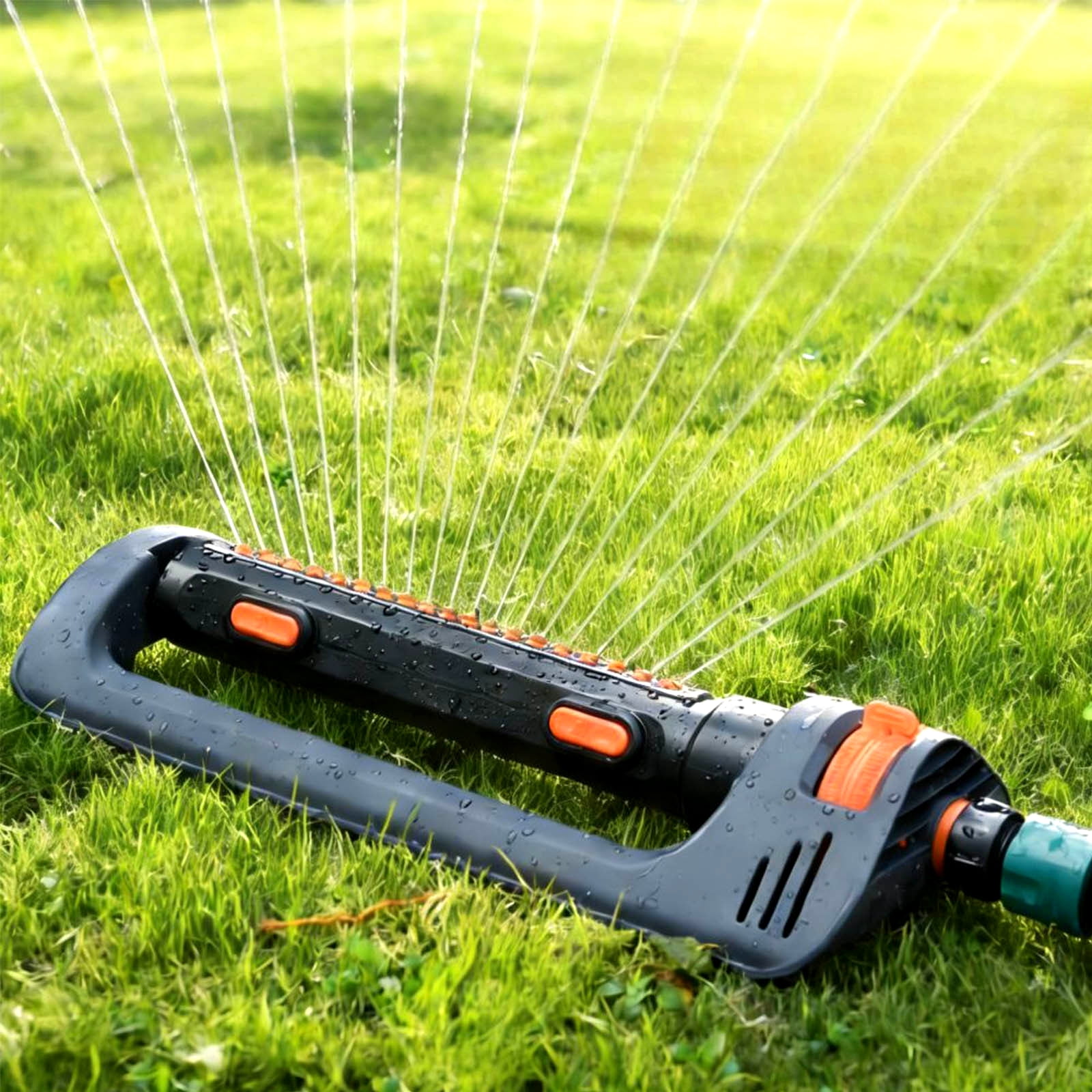 Bxaolu Garden Essentials Turbo Oscillating Water Sprinkler, 19 Holes ...