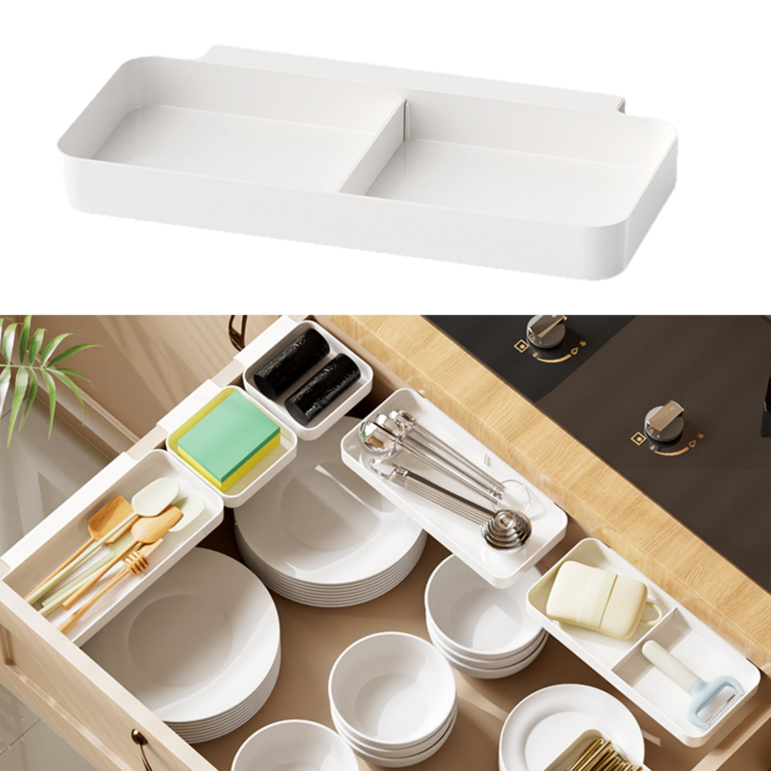 Bxaolu Hanging Drawer Tray, Drawer Organizer, Drawer Dividers ...
