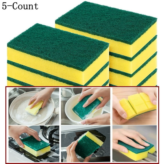 Magic Silicone Sponge Scrubber - 4pc BPA Free Dish Cleaning Brush ...