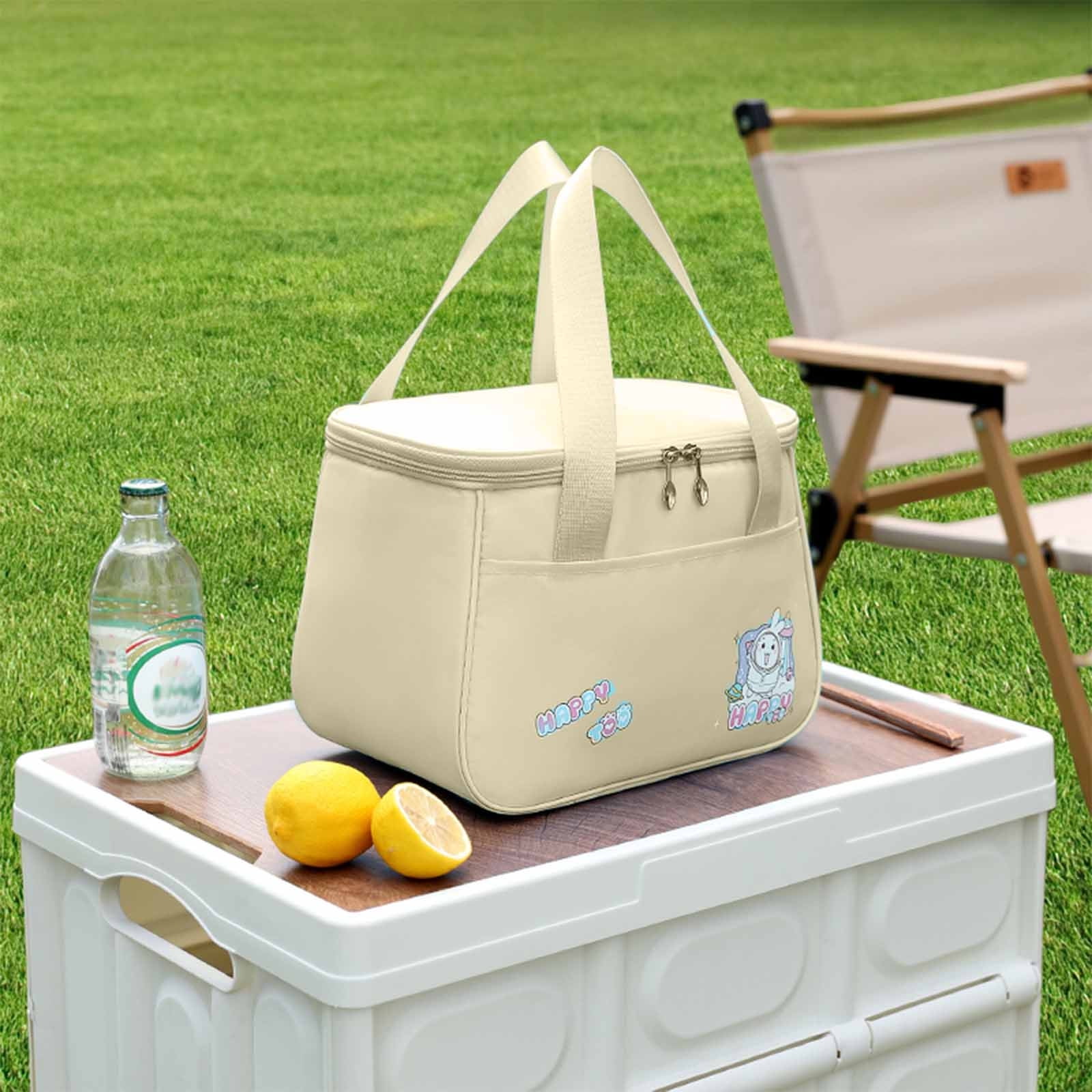 Bxaolu Large Lunch Bag - Insulated Lunch Box Soft Cooler Cooling Tote ...