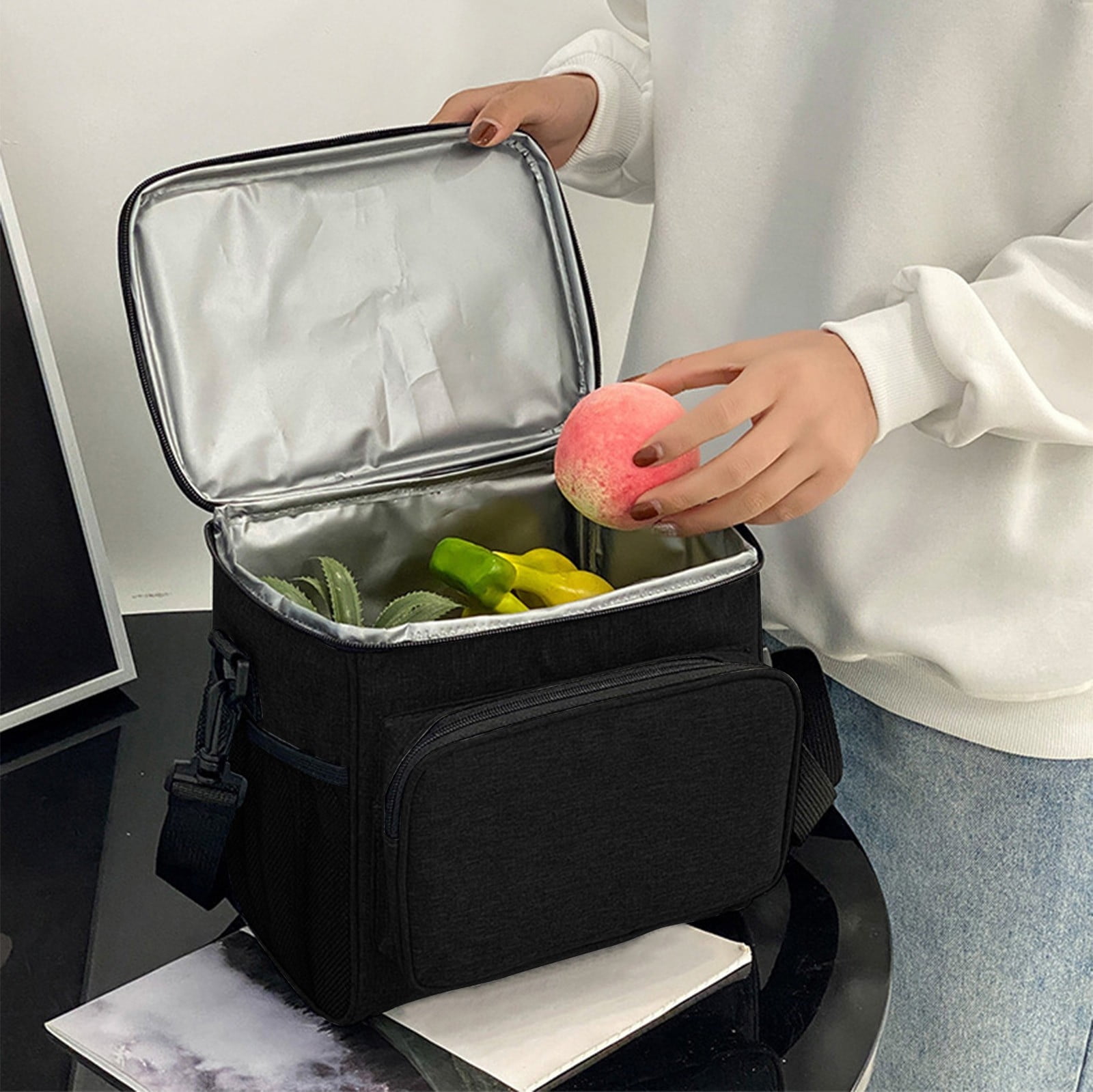 Bxaolu Lunch Bag for Women/Men,Reusable Lunch Box Leakproof Cooler Bag ...
