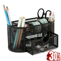 Deli Mesh Desktop Organizer Office Supplies, 7 Compartments, Black ...
