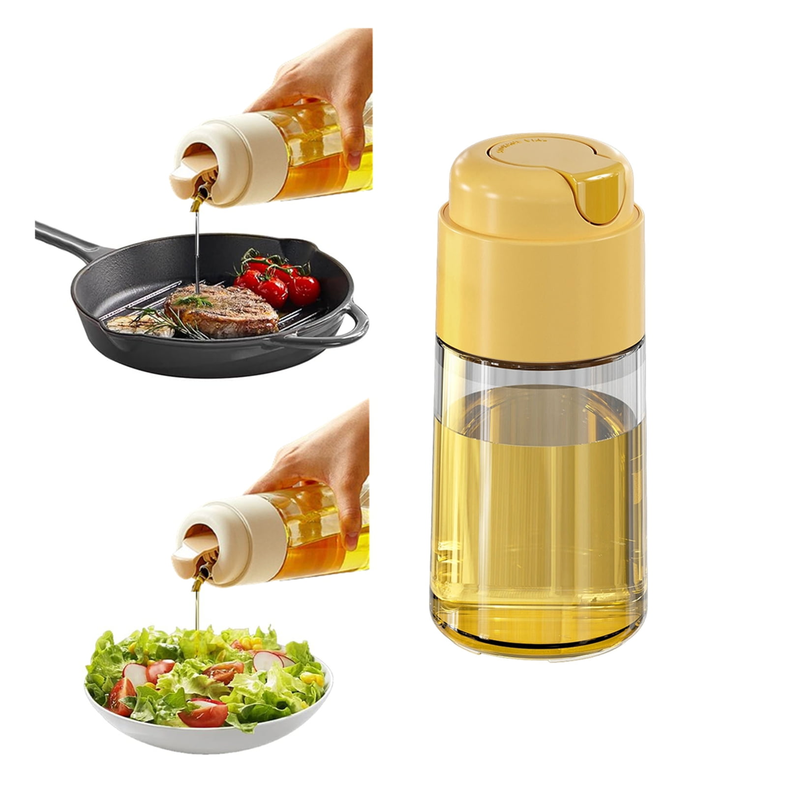 Bxaolu Olive Oil Dispenser - 320ml Glass Oil and Vinegar Dispenser Bottle forKitchen, Salad ...