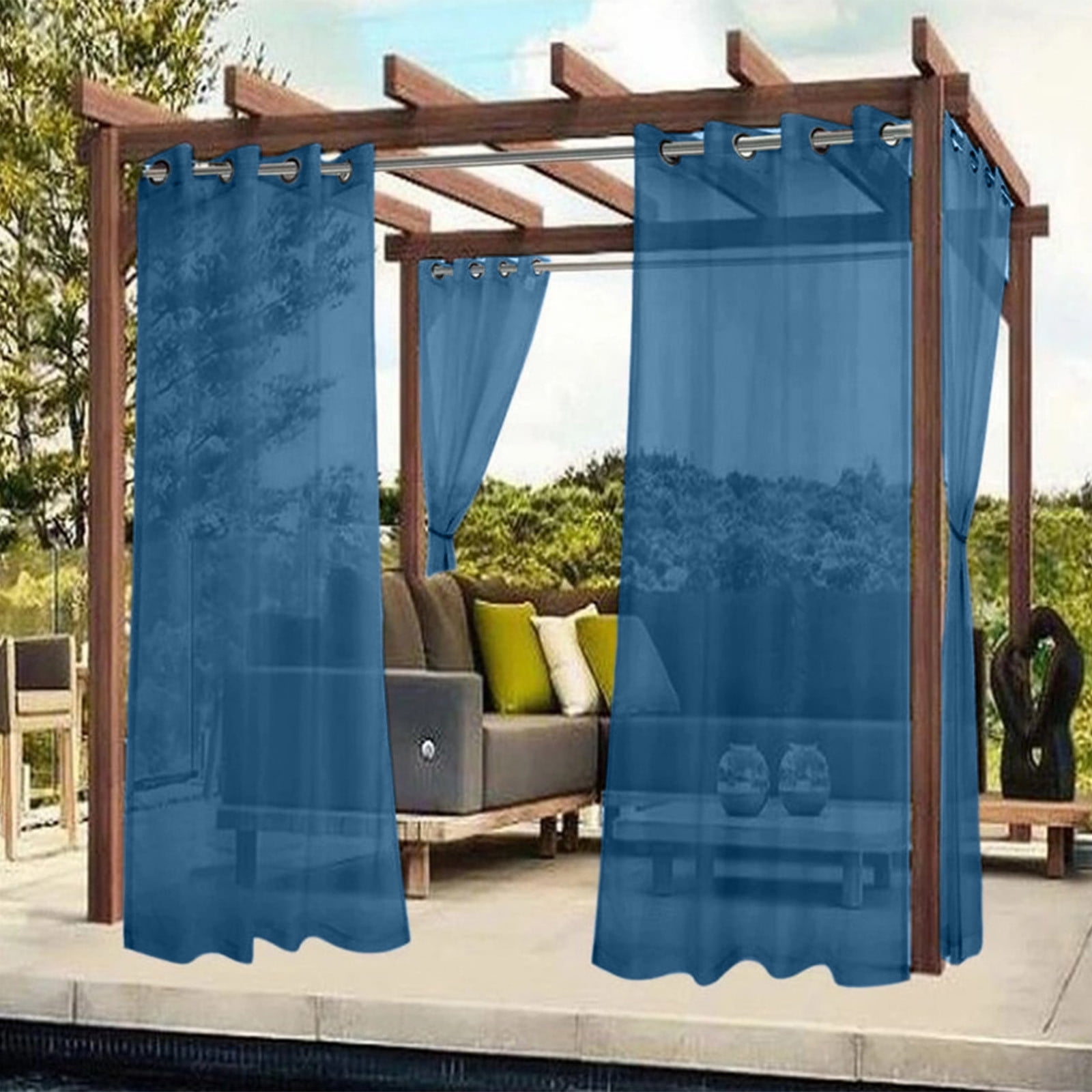 Bxaolu Outdoor Curtains for Patio, Premium Thick Privacy Grommet ...