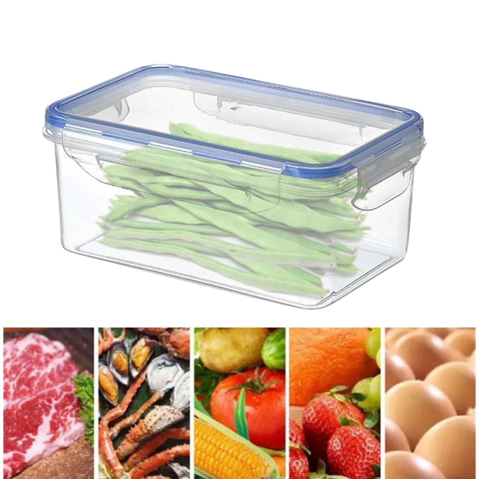 Bxaolu Plastic Storage Bins with Lids 1Pack, 1000ML Storage Containers ...