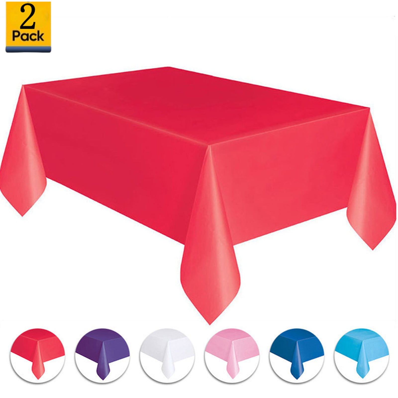 Bxaolu Plastic Table Cloth Rectangle Table Protector 2 Pack, 6×4.5ft ...