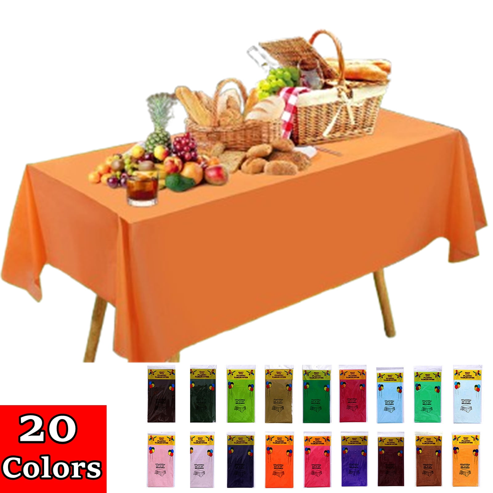 Bxaolu Rectangle Table Cloth, Waterproof Plastic Tablecloths for ...