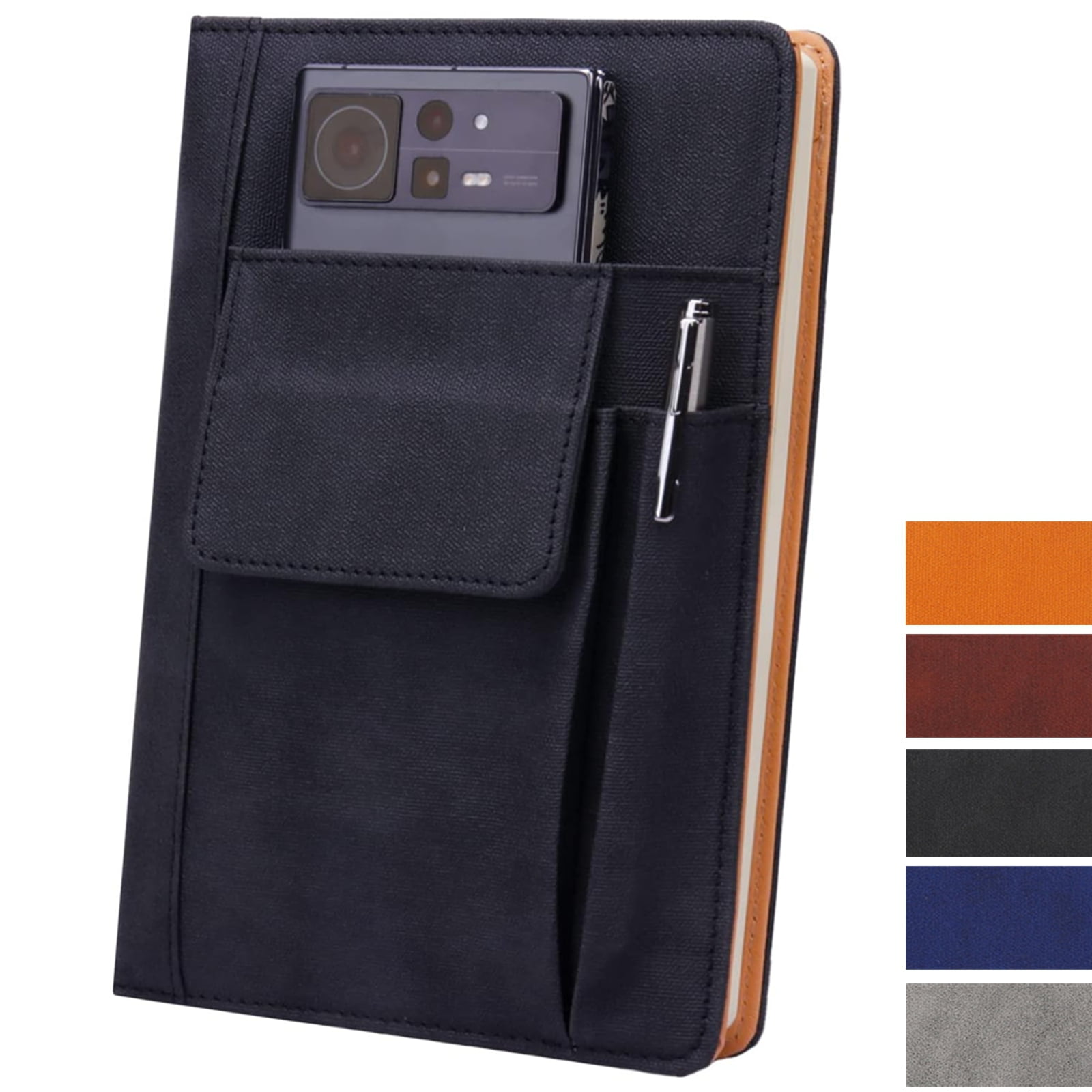 Bxaolu Refillable Lined Leather Journal Notebook, A5 Hardcover Journal ...