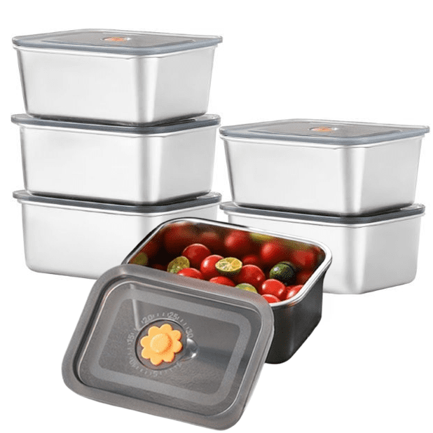 Bxaolu Stainless Steel Food Storage Containers with Lids, 108oz ...