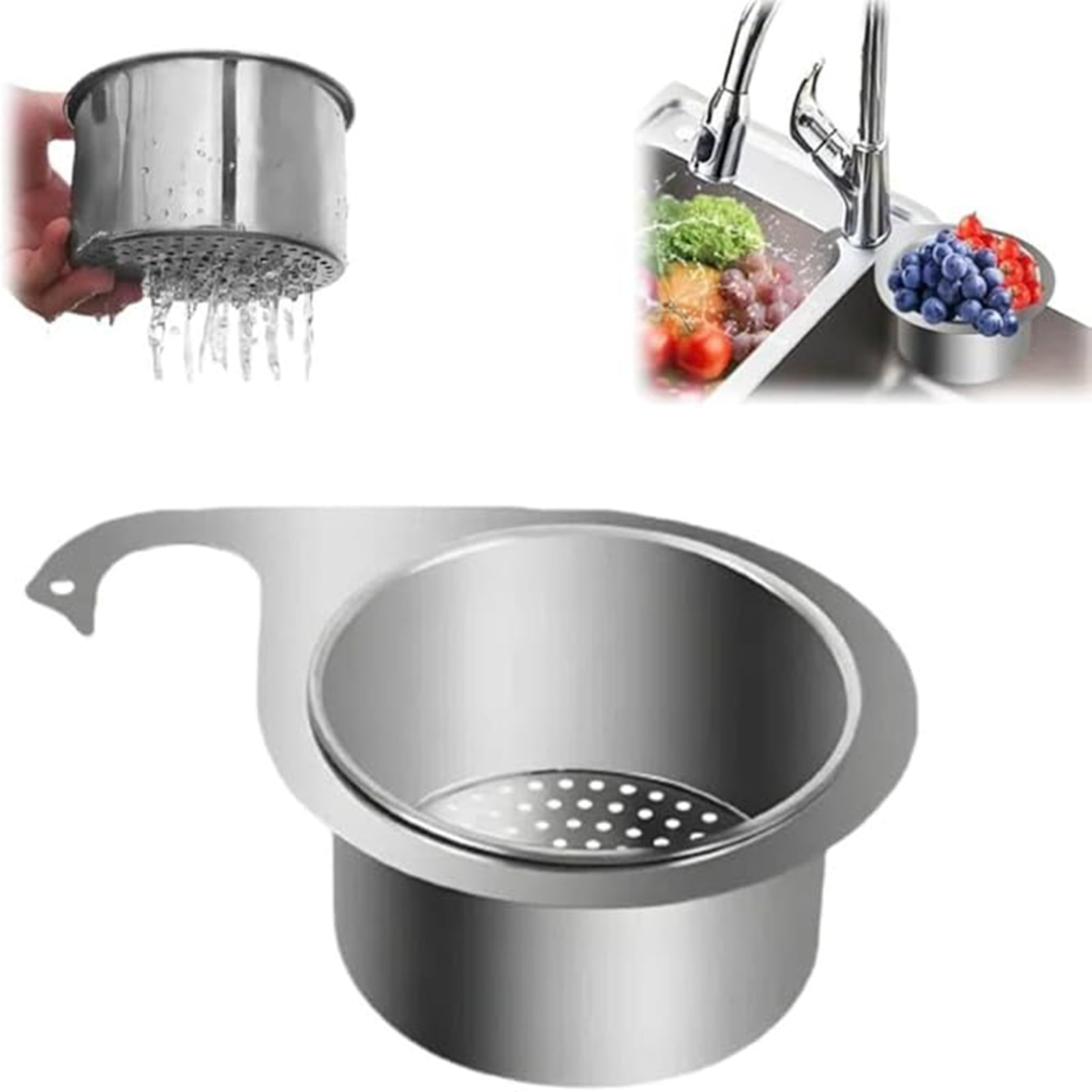 Bxaolu Stainless Steel Swan Sink Strainer Basket, 2025 Multifunctional ...