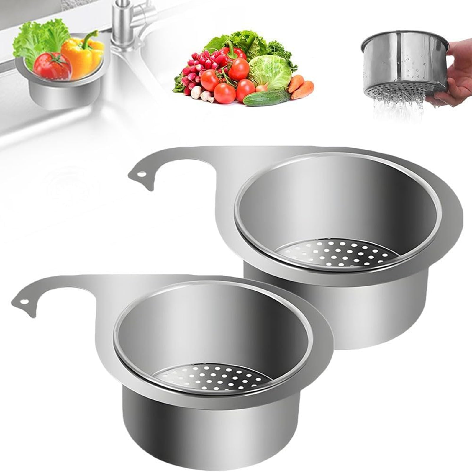 Bxaolu Stainless Steel Swan Sink Strainer Basket, 2025 Multifunctional ...