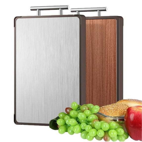 Bxaolu Titanium Cutting Boards for Kitchen, 2-in-1 Cutting Board Double ...