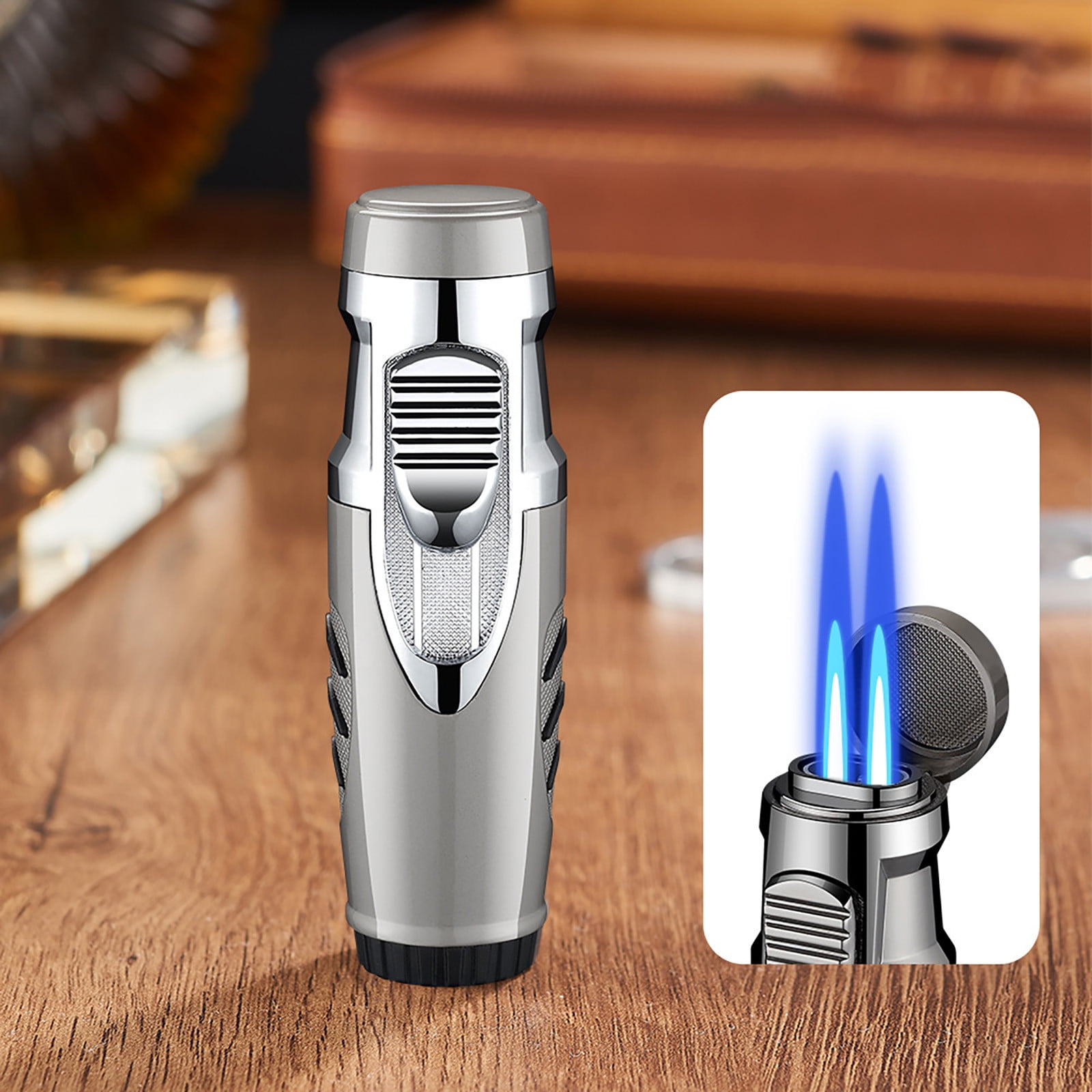 Bxaolu Torch Lighter 1 Pack Double Flame Butane Torch Lighters ...